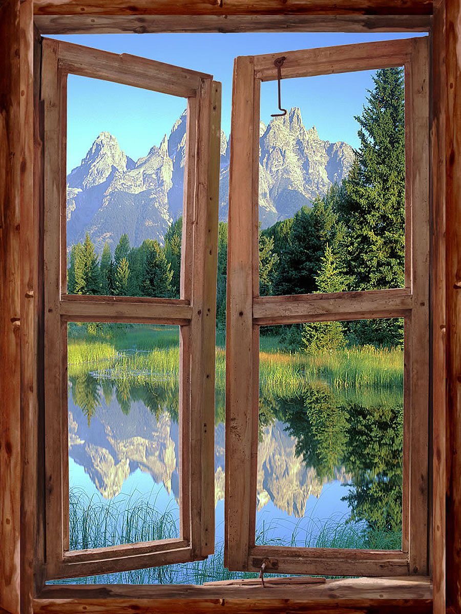 Log Cabin Wall Window