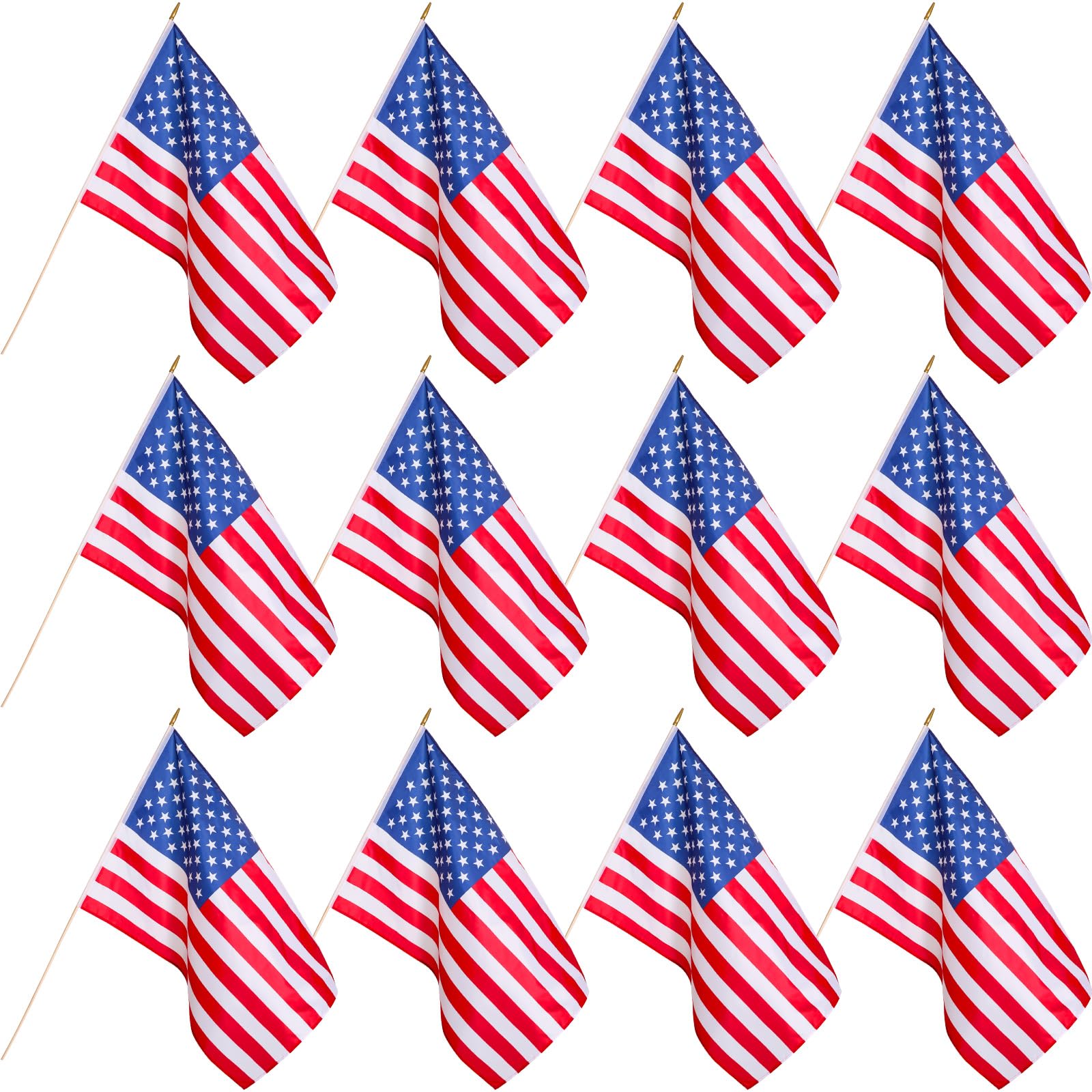 Newwiee 12 Pcs Classroom American Flag for Schools 2 x 3ft USA ...