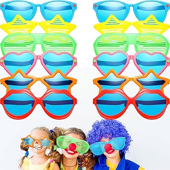 Umigy 12 Pcs Jumbo Plastic Sunglasses Novelty Sunglasses Fun Shutter ...