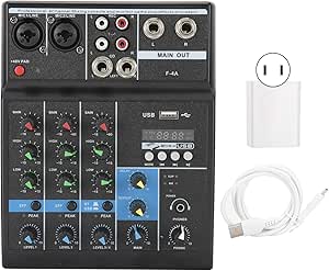 Amazon.com: NDNCZDHC 4 Channel Audio Mixer, Sound Board Console System ...