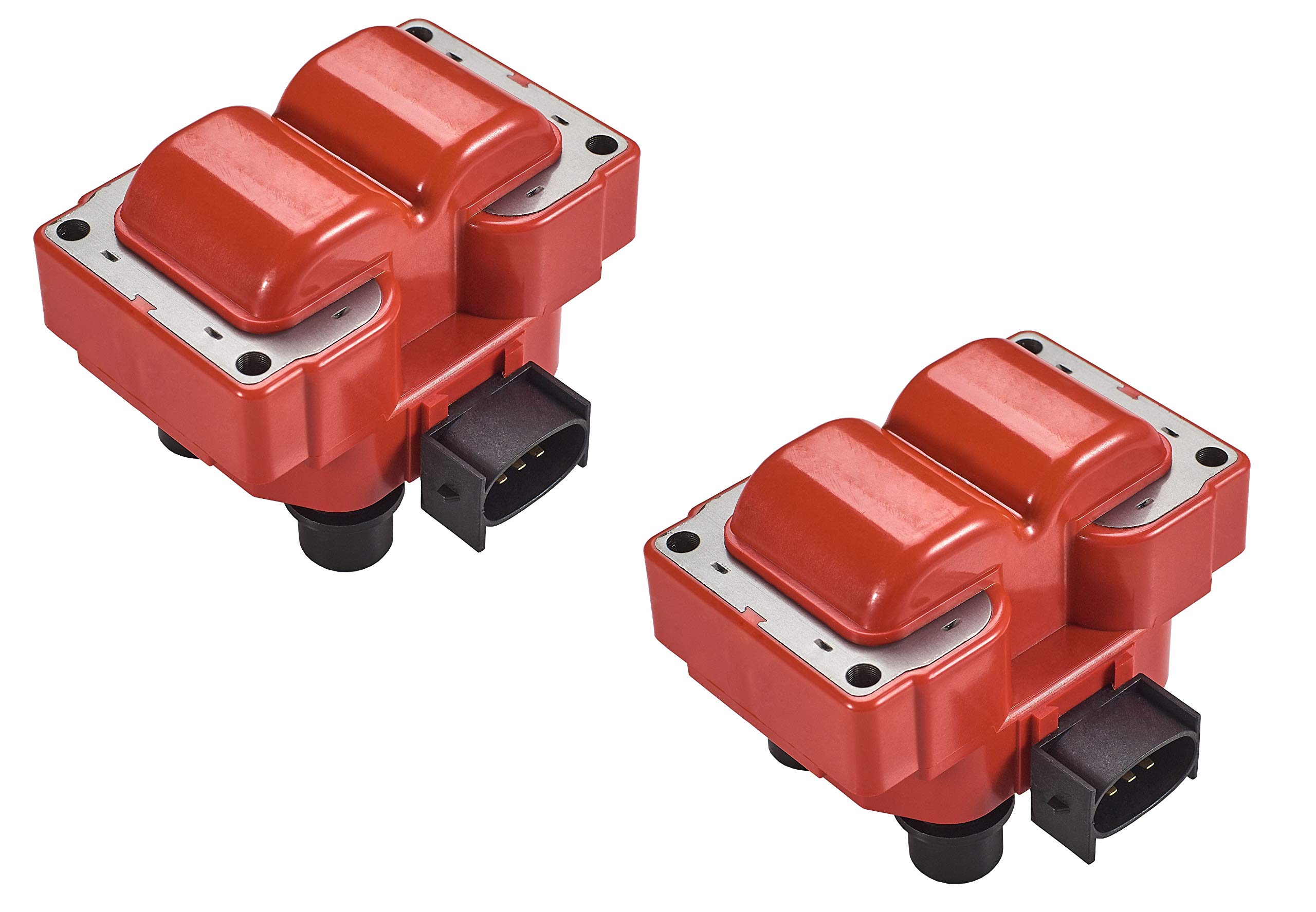 Amazon.com: ENA Set of 2 Red Ignition Coil Pack Compatible with Ford ...