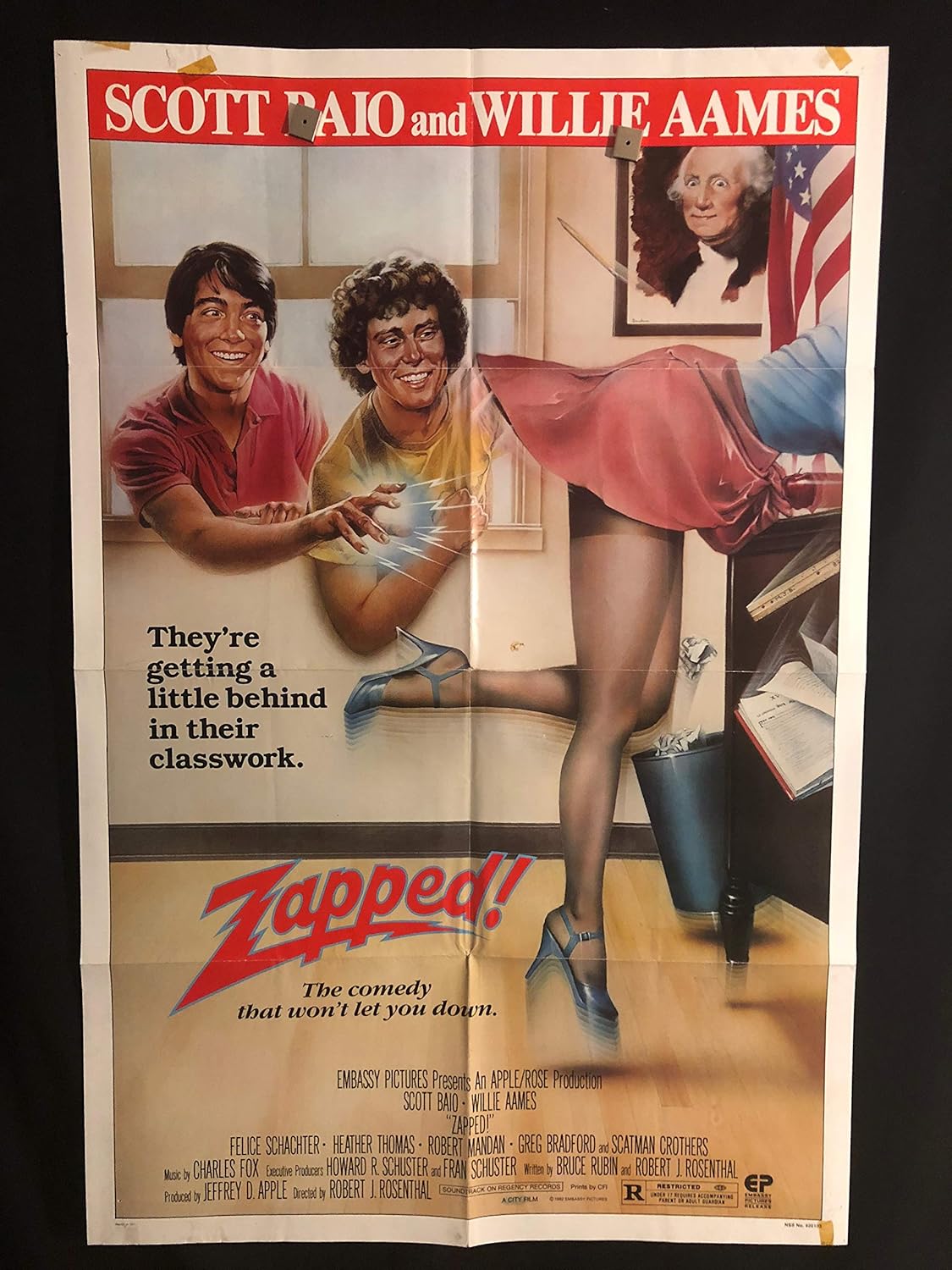 Zapped 1982 Original Vintage One Sheet Movie Poster, Scott Baio, Willie ...