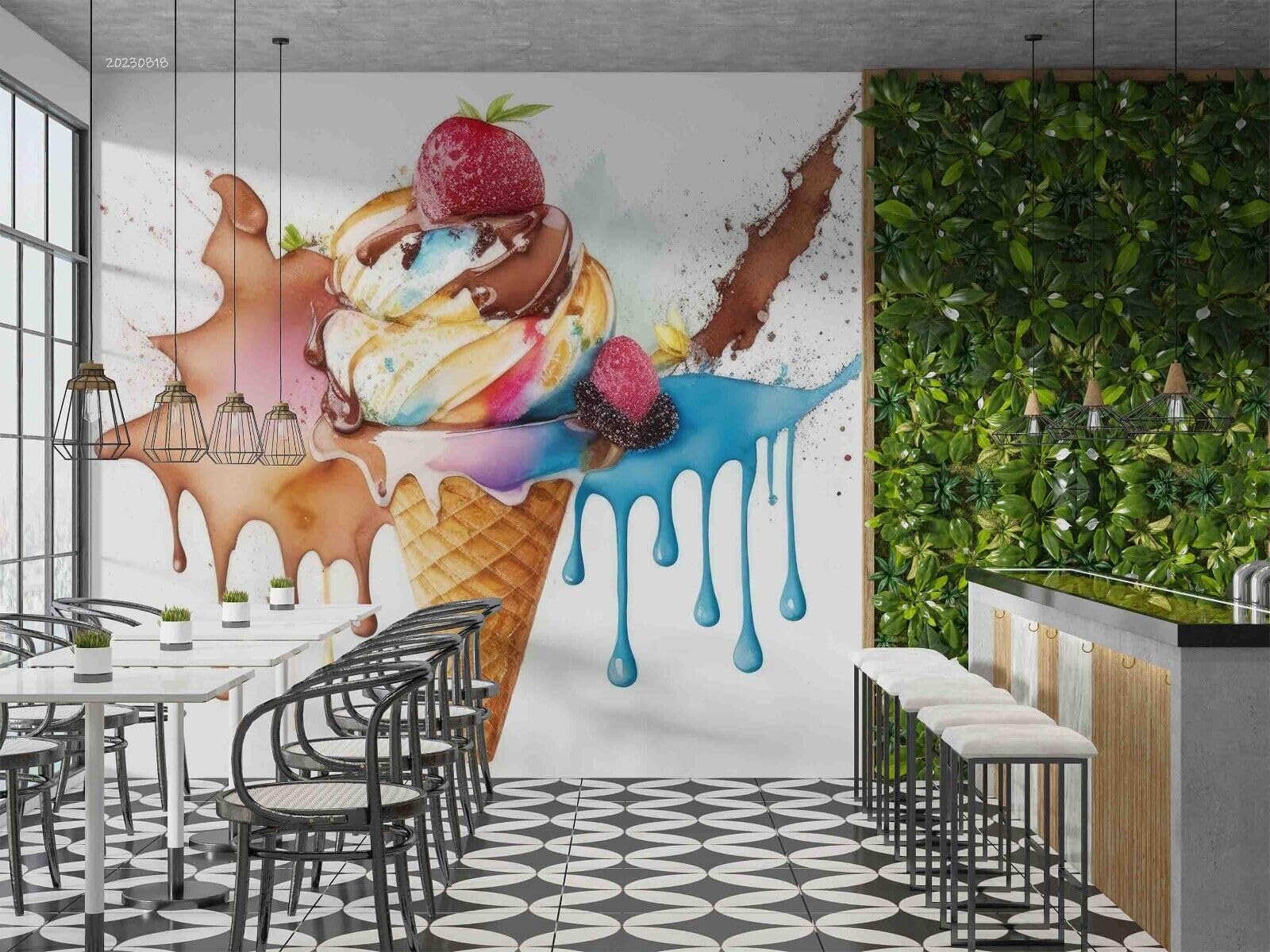 Ice Cream Shop Wallpaper Scenes
