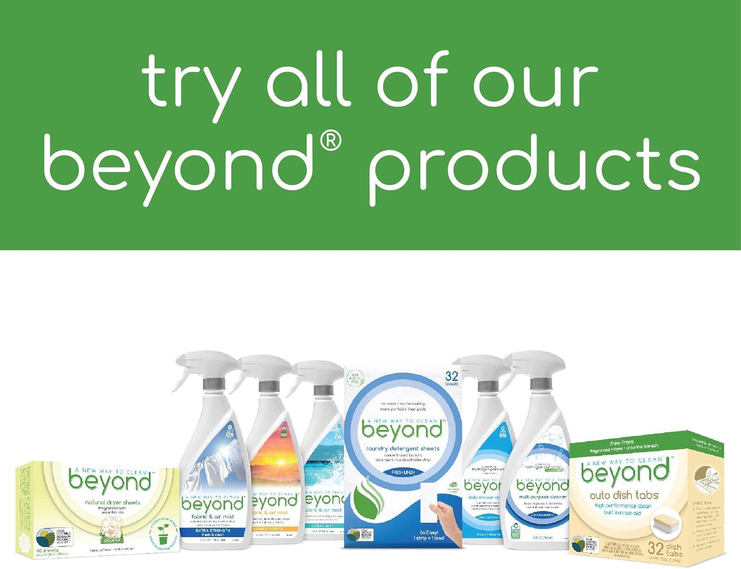 Cleanfinity Brands – Beyond Amazing Bundle. Un paquete de sábanas concentradas Beyond (32 cargas ...