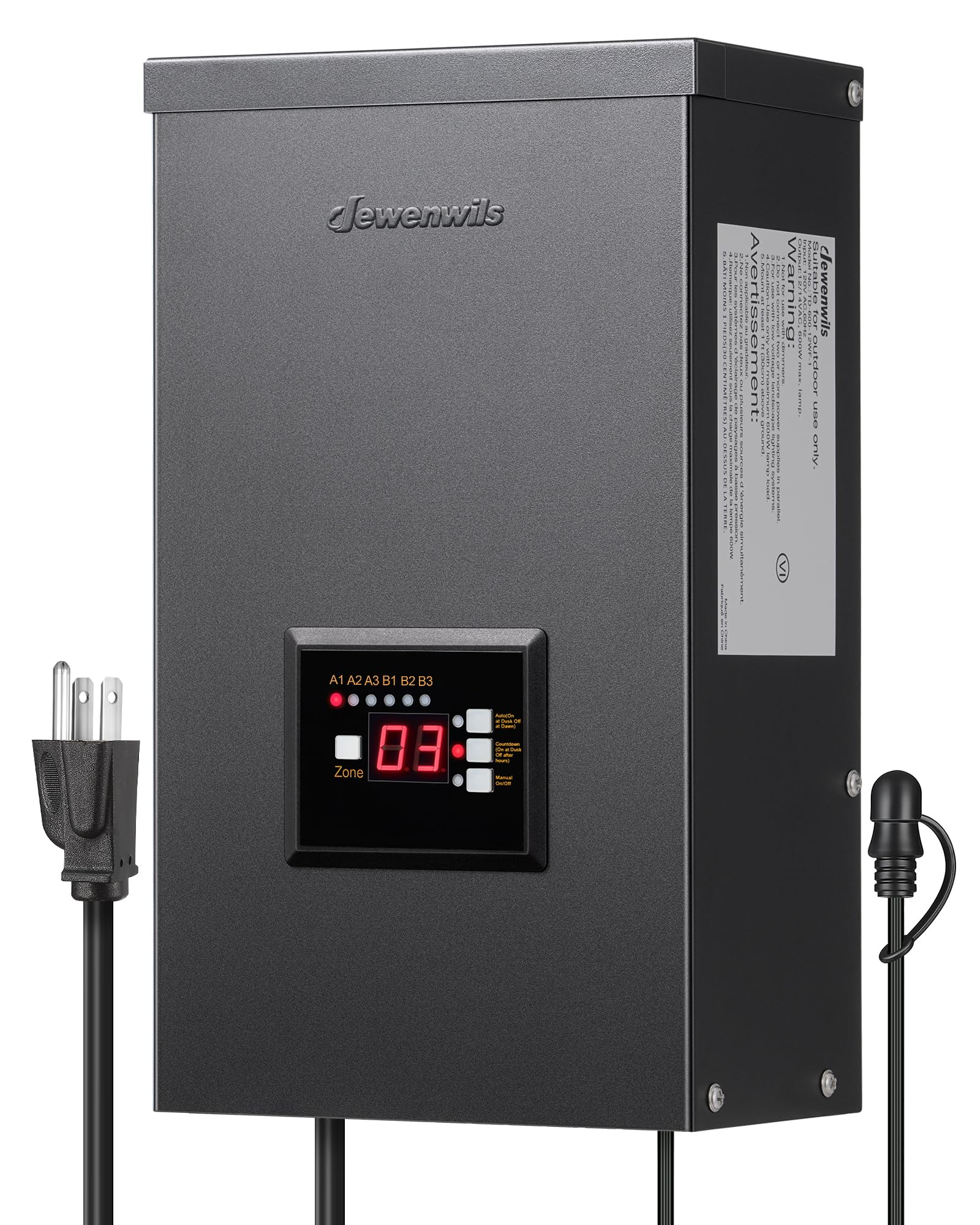 Snapklik.com : DEWENWILS 600W Low Voltage Landscape Transformer, 6 ...