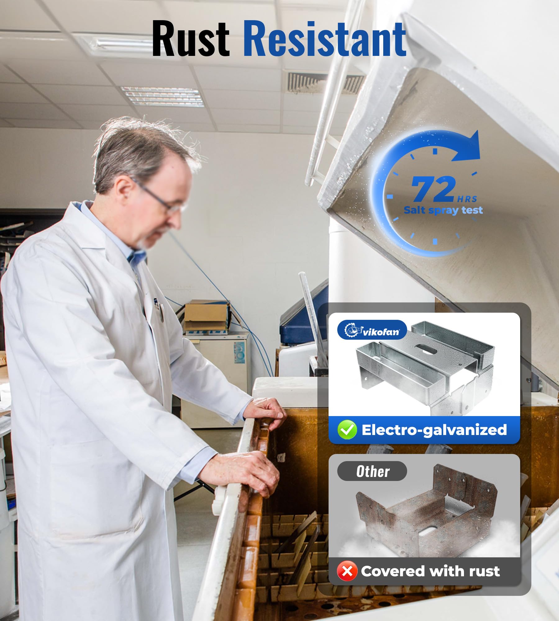 Snapklik.com : Vikofan 6-Pack 6x6 Post Bases - Actual 6"x6" Fit For ...