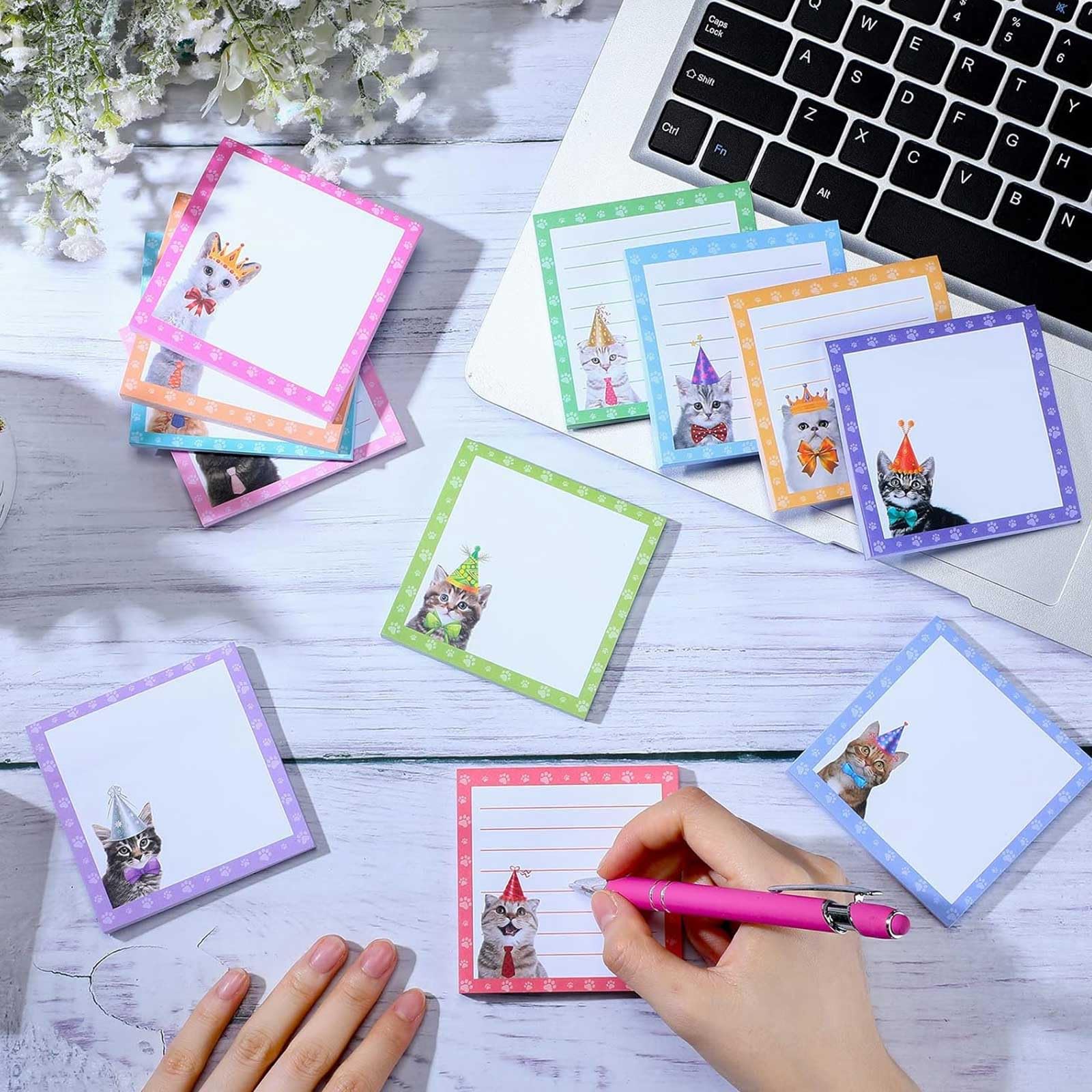 Snapklik.com : Handepo 12 Pack Cat Sticky Notes Small To Do List ...