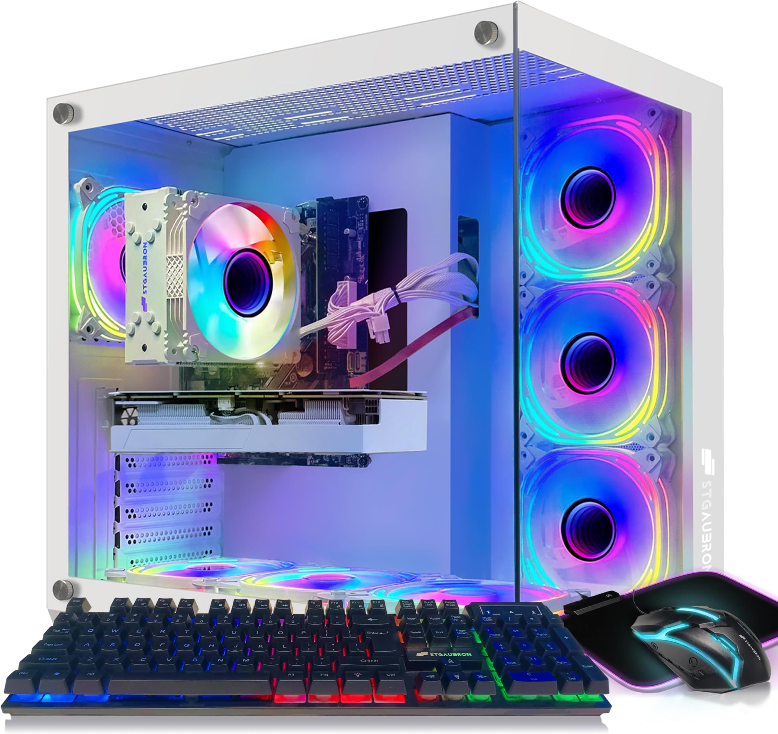 Amazon.com: STGAubron Gaming Desktop PC,AMD Ryzen 7 5700X up to 4.6G ...