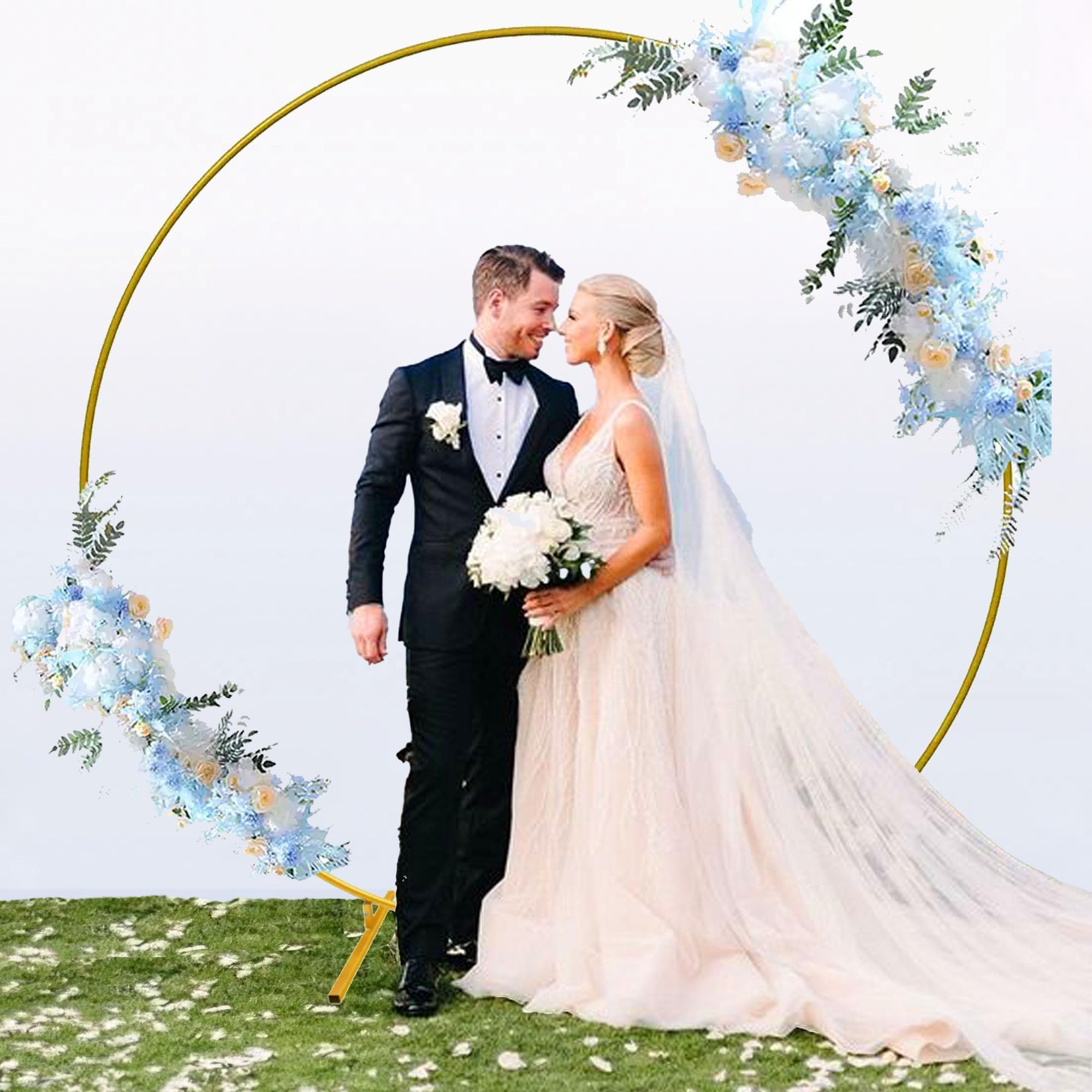 Amazon.com : Wedding Arches for Ceremony Round Backdrop Stand Circle ...