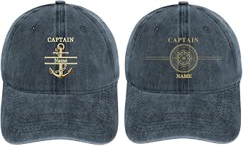 Amazon.com: Custom Captain First Mate Hat for Mr/Mrs Couple Friend ...