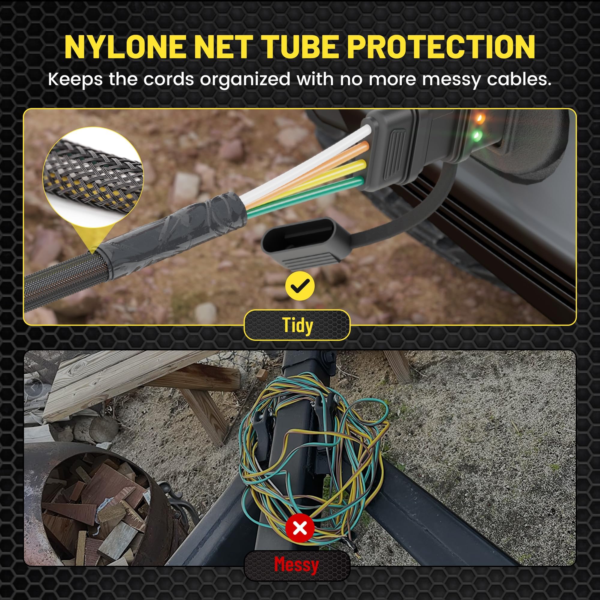 Snapklik.com : Oyviny Vehicle-Side And Trailer-Side 4-Pin Flat Wiring ...