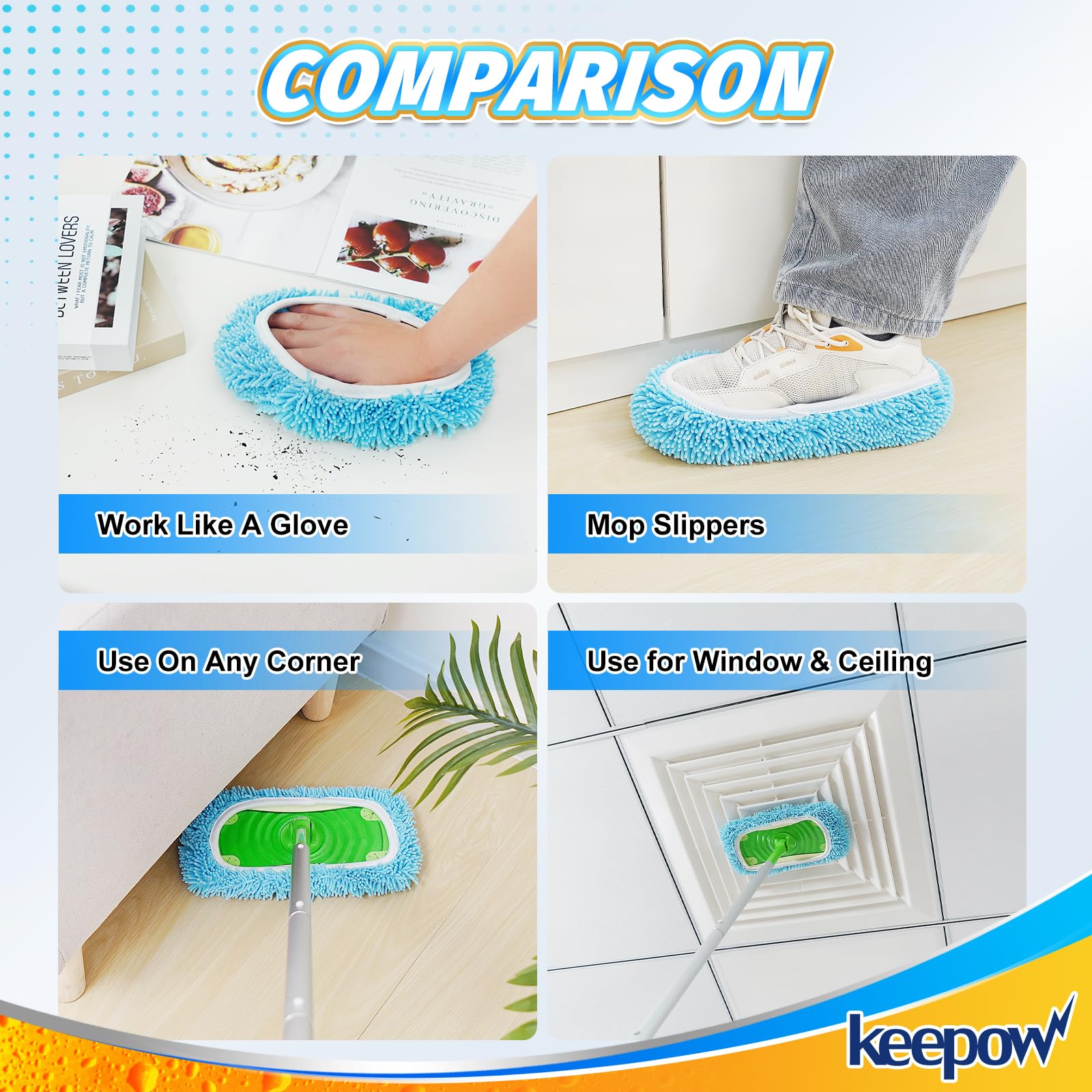 Snapklik.com : KEEPOW Wet Pads Refill For Swiffer Sweeper Mop - Dry ...