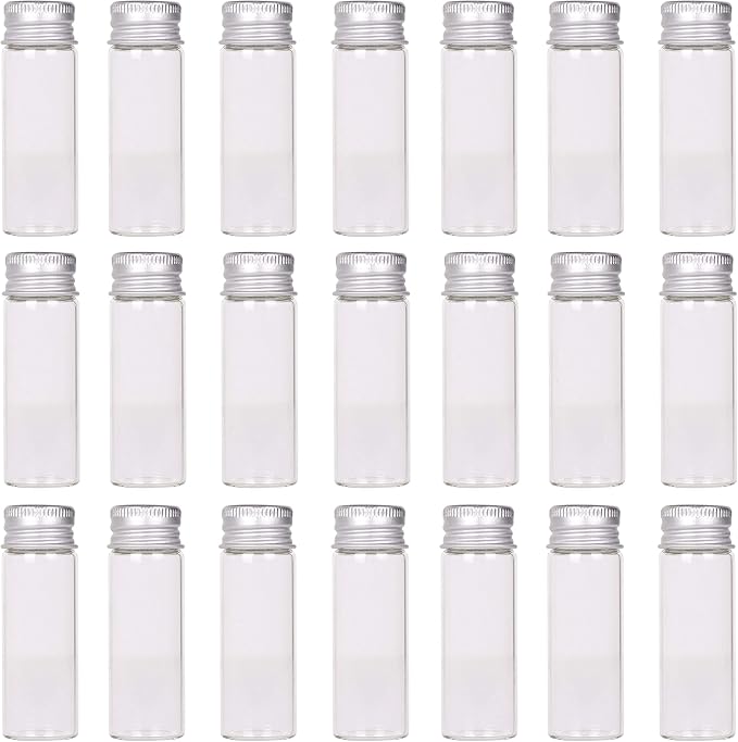 Amazon.com: MaxMau 24 Tiny Jars with Aluminum Screw Lids 15ml Small ...