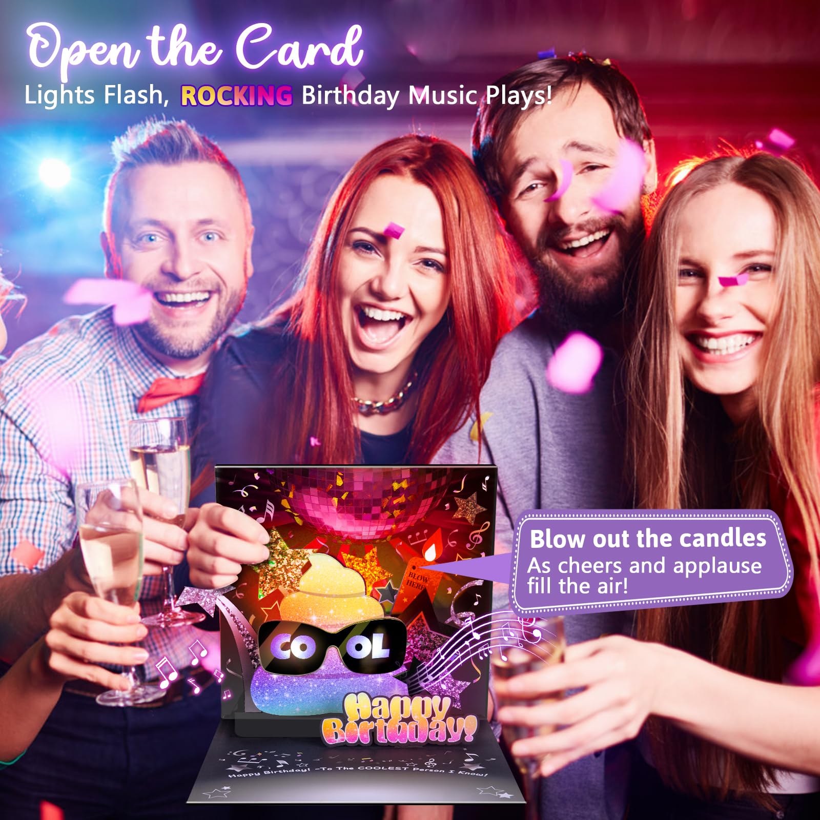 Snapklik.com : Birthday Card Musical Pop Up Birthday Cards W Lights ...