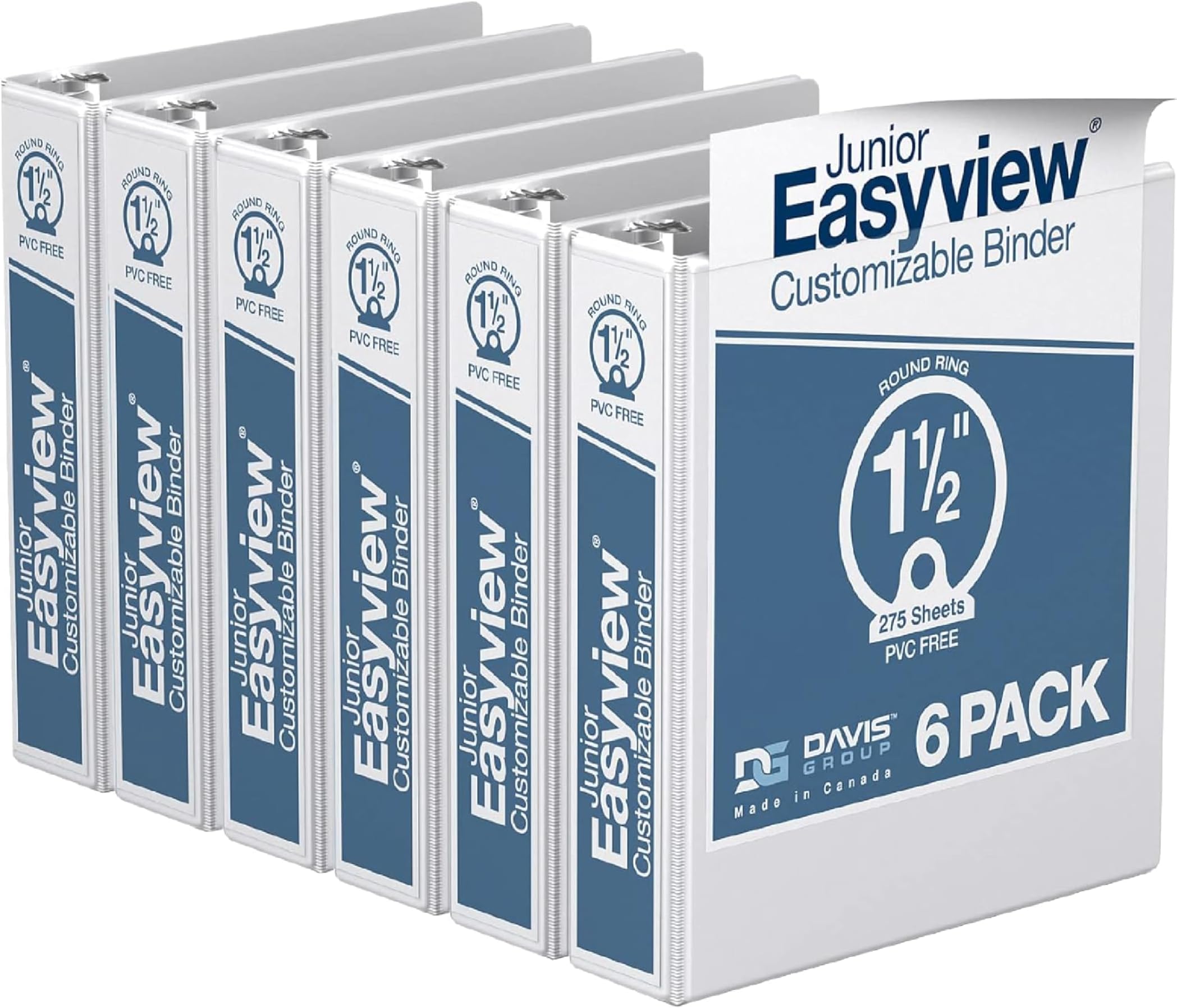 Amazon.com : Henoyso 6 Pcs Mini 3 Ring Binders Plastic 1.5'' Binder ...