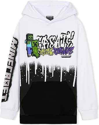 Amazon.com: Minecraft Creeper Hoodie - Sudadera con capucha para niños ...