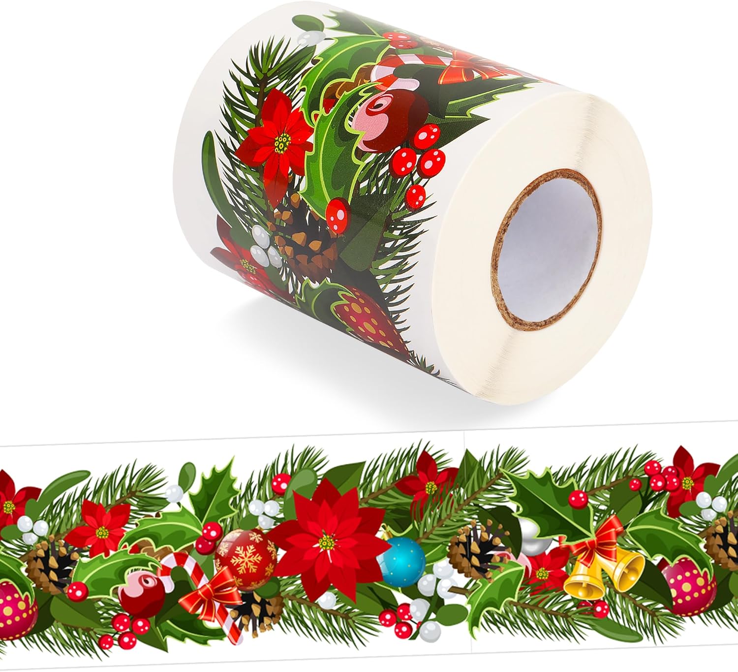 Amazon.com: Wonmon 49.2 Ft Christmas Garland Bulletin Board Border Roll ...