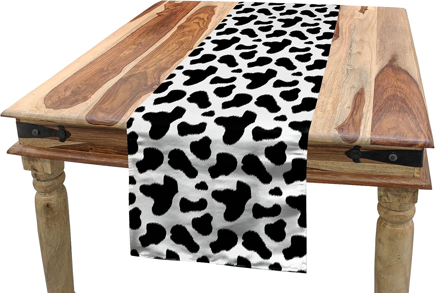 Amazon.com: Ambesonne Cow Print Table Runner, Cow Hide Pattern with ...