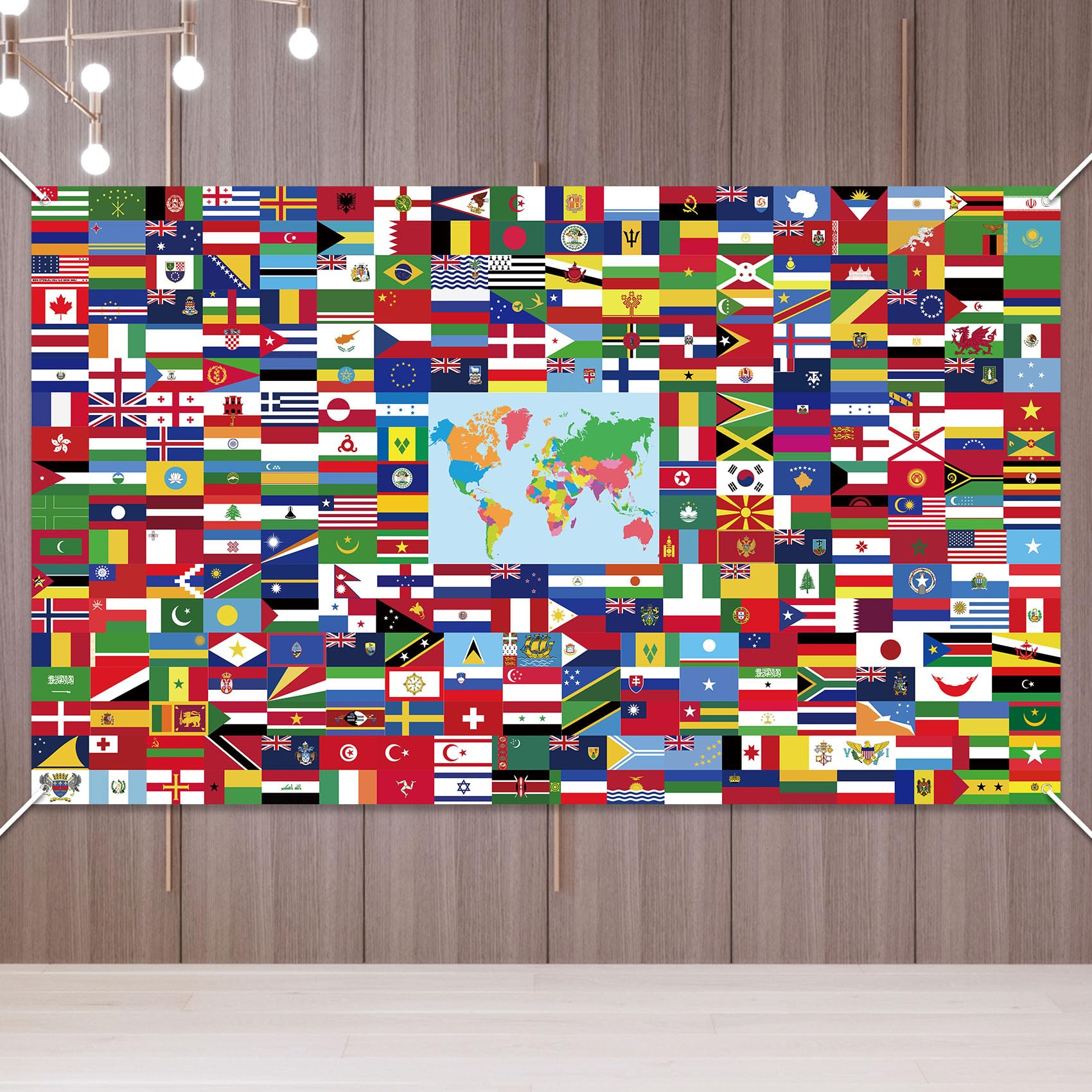 Amazon.com: World Flags Banner, World Flags Backdrop, 7x5ft Flags ...