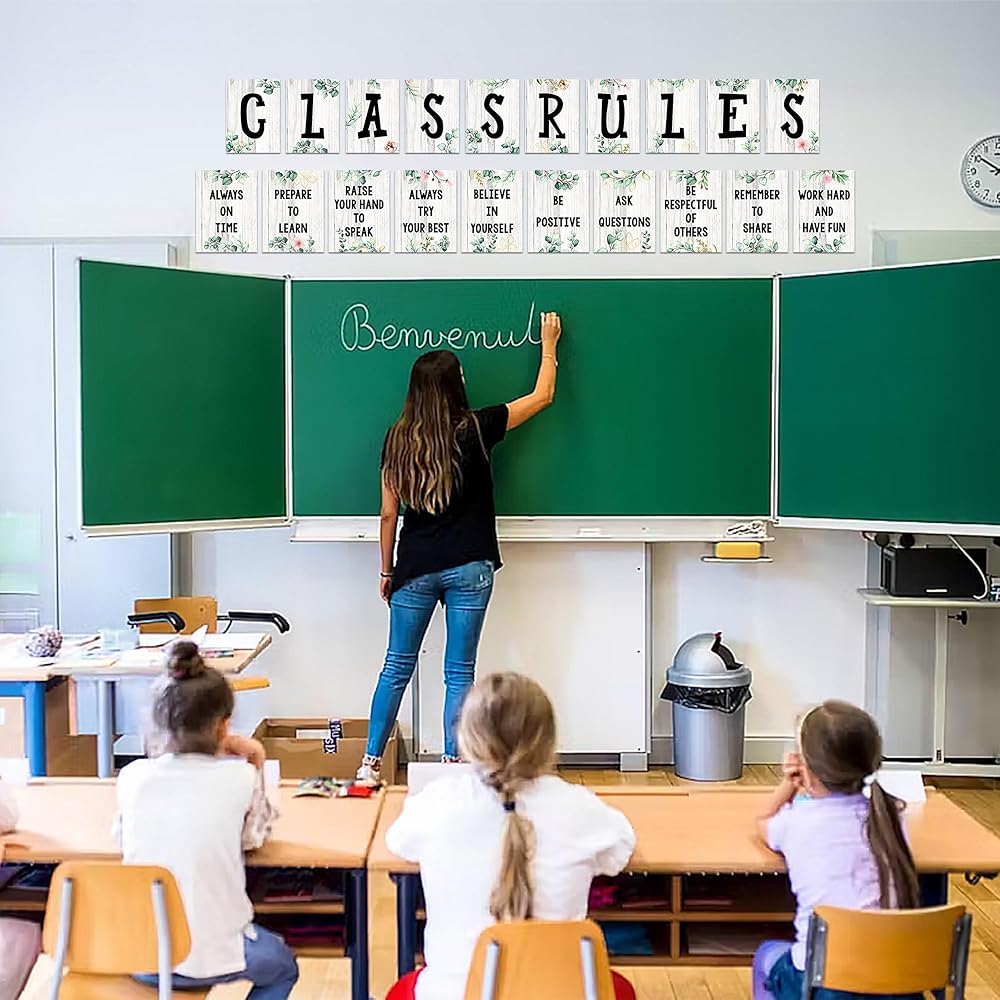 Lucleag 20 PCS Eucalyptus Classroom Rules Poster for Bahrain | Ubuy