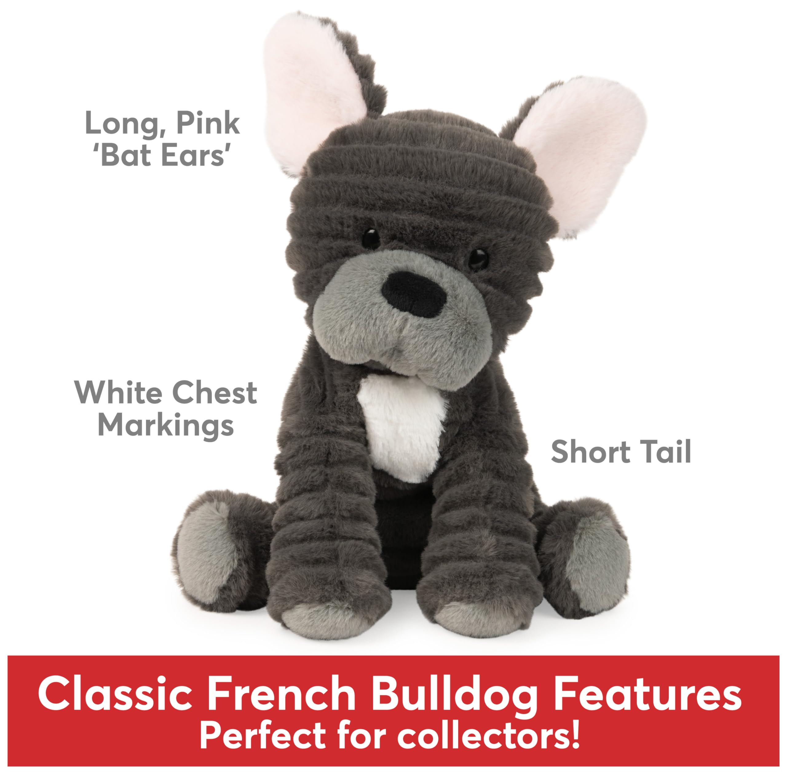 Snapklik.com : GUND Velvet French Bulldog Puppy Dog Plush