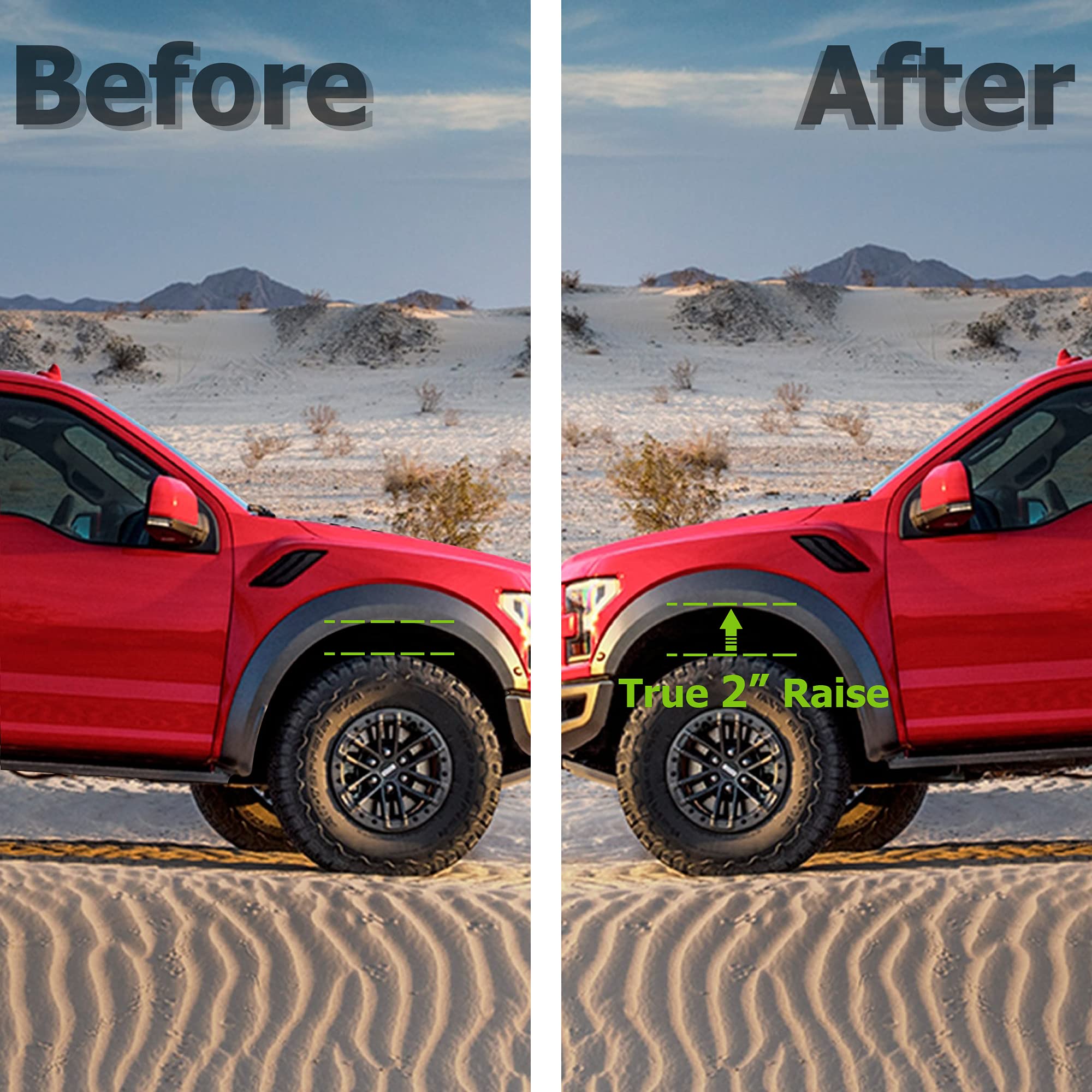 Snapklik.com : 2 Front Leveling Lift Kits For 2004-2024 F150, 2 Inch ...