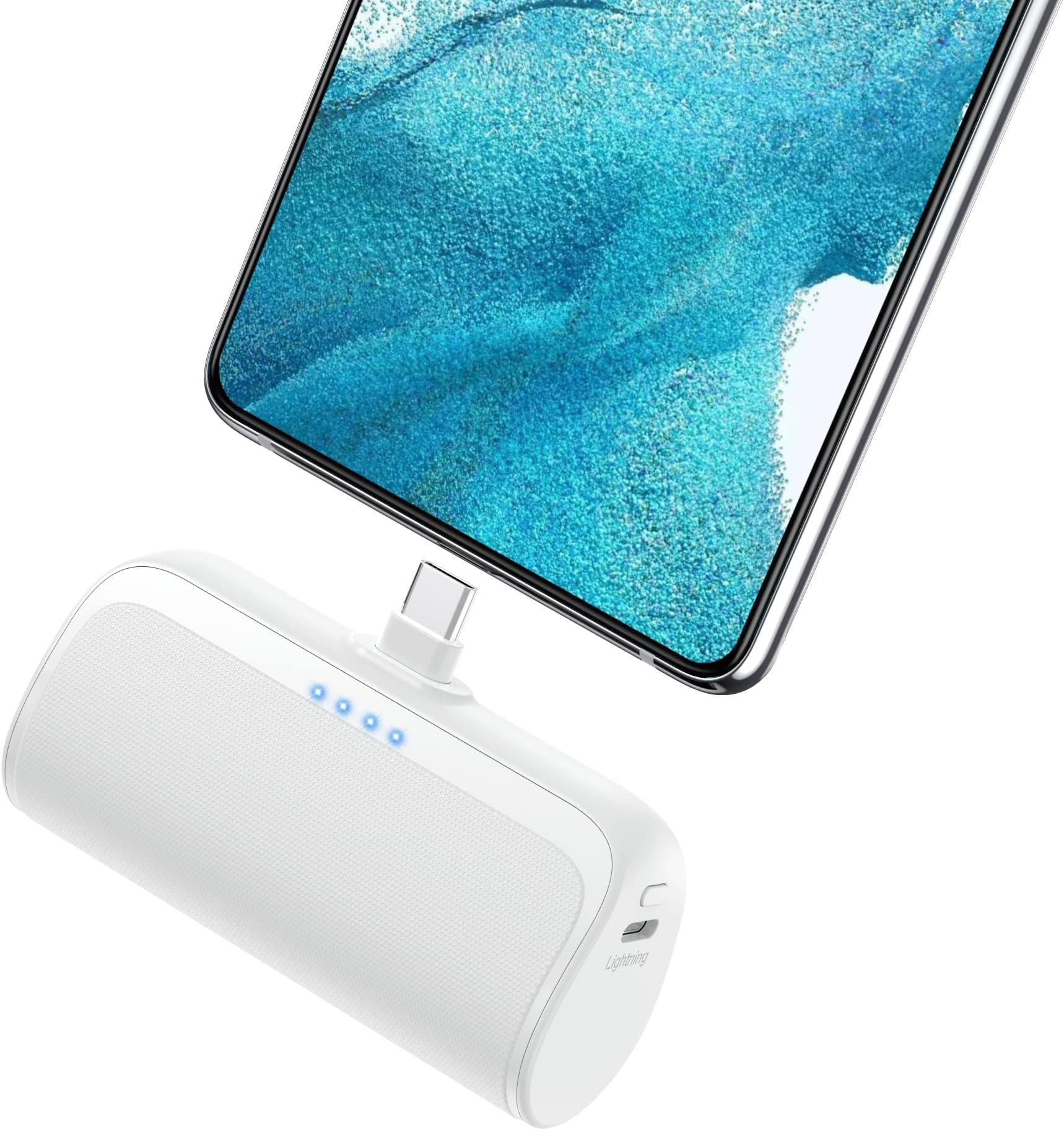 Amazon.com: Mini Portable Charger 5200mAh,Ultra-Compact USB C Power ...