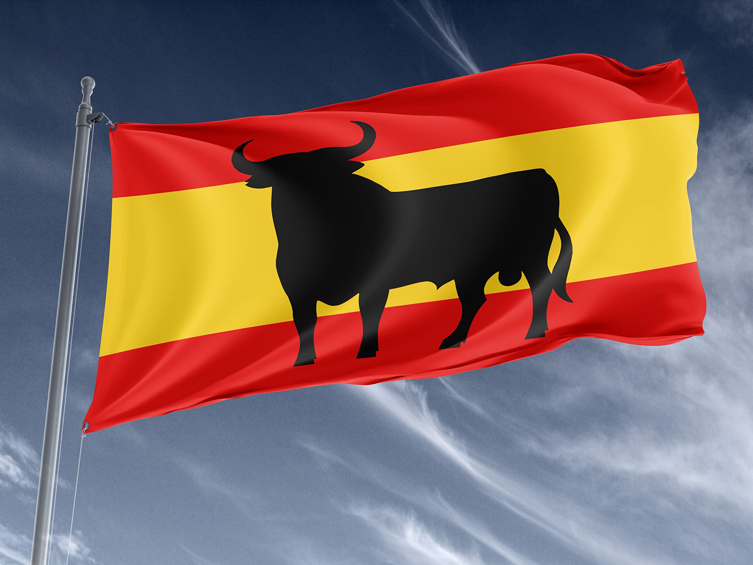 Spain Bull Flag Spanish Bull Flag" Journal By HAKVS | Redbubble