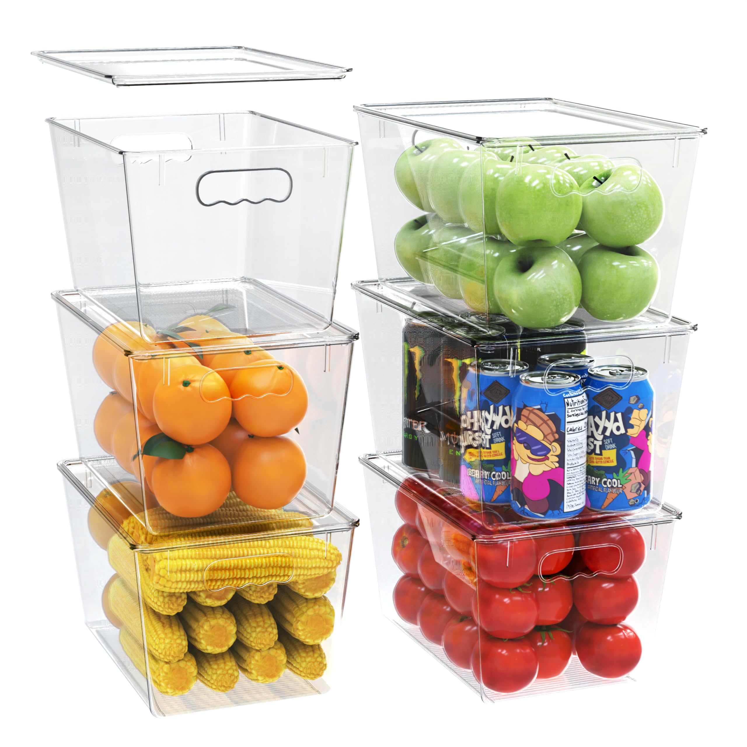 Amazon.com - YAN & HIN 6 pcs/set Large Clear Storage Bins with Lids ...
