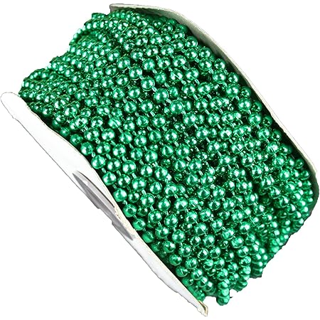 Amazon.com: 3mm Faux Pearl Plastic Beads on a String Craft Roll ...