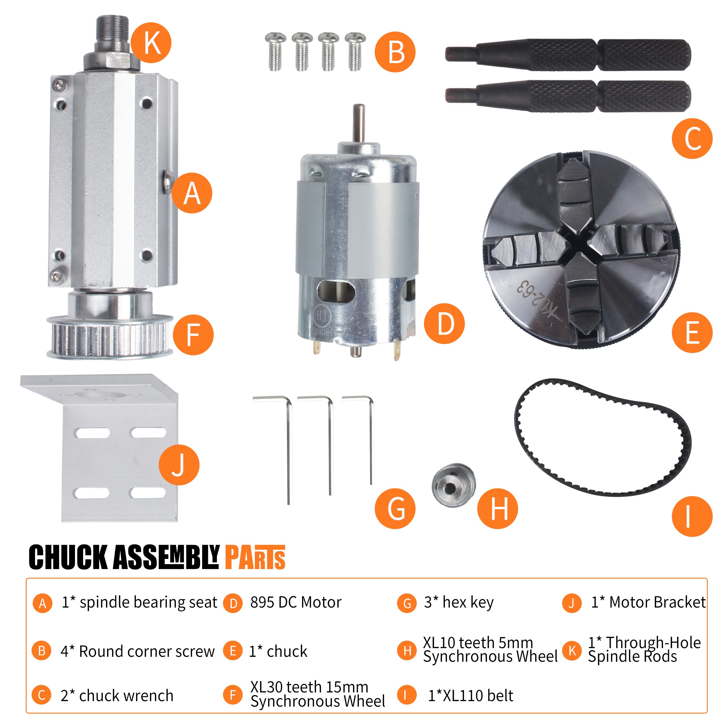Snapklik.com : RATTMMOTOR No Powered Multi-function Lathe Chuck Spindle ...