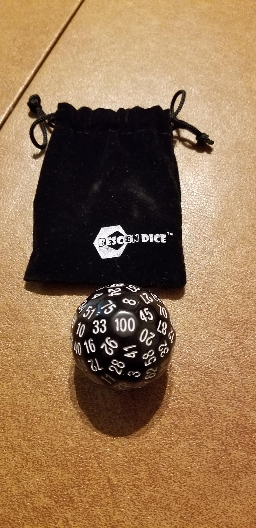 Amazon.com: Bescon Polyhedral Dice 100 Sides Dice, D100 die, 100 Sided ...