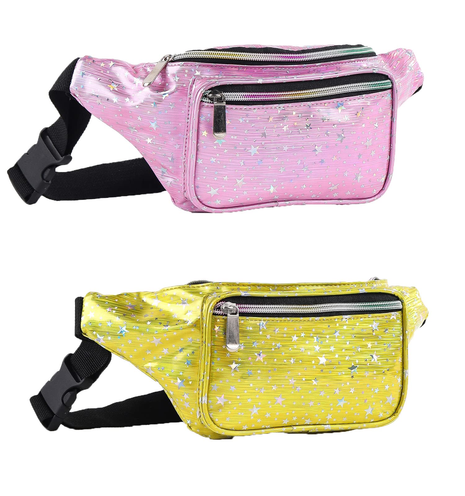 Holographic 80s 90S Rave Stars Neon Transparent Gravel Fanny Pack for ...