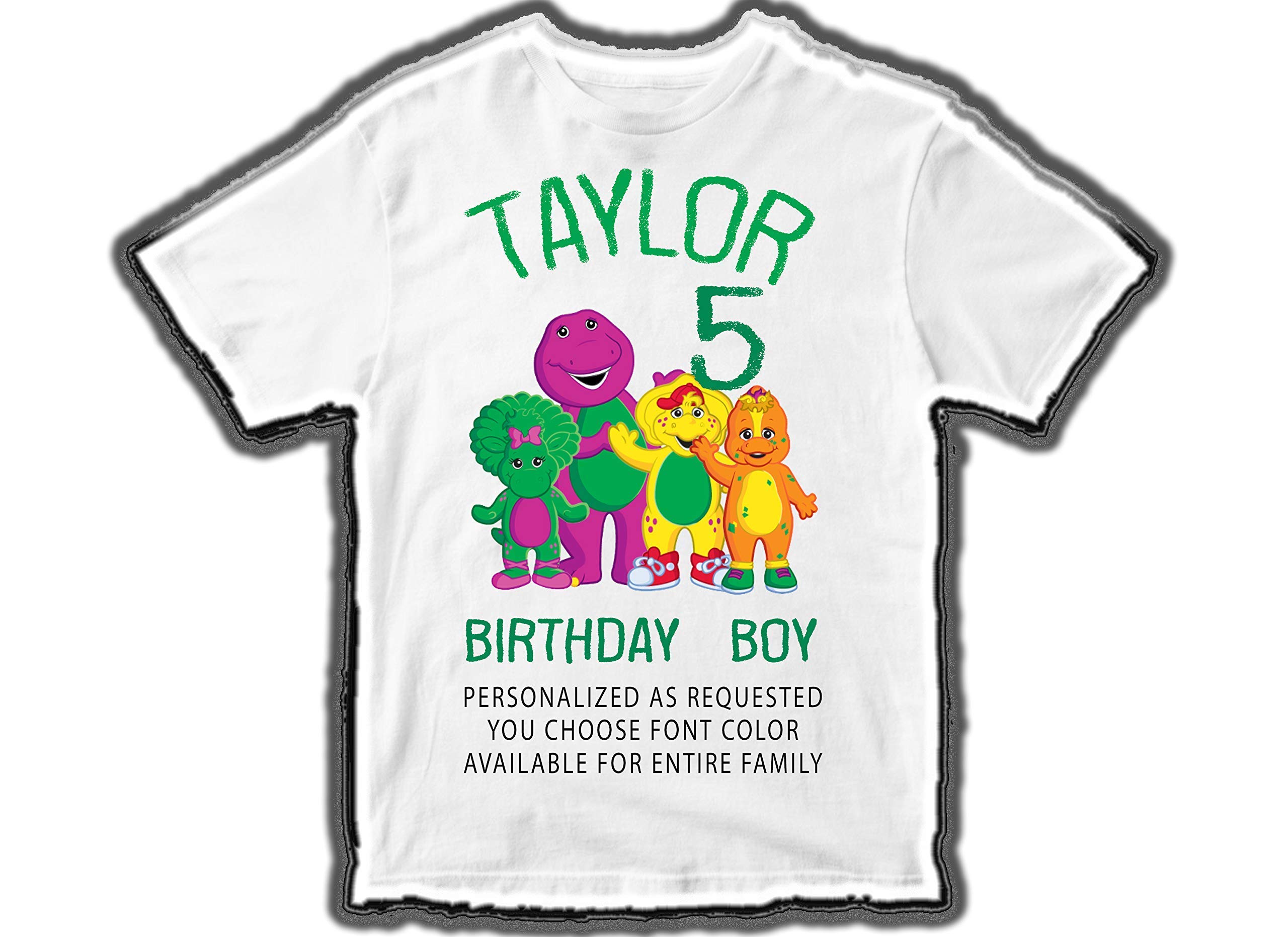 Barney Birthday Shirt Barney Birthday Party Supplies Barney Family ...