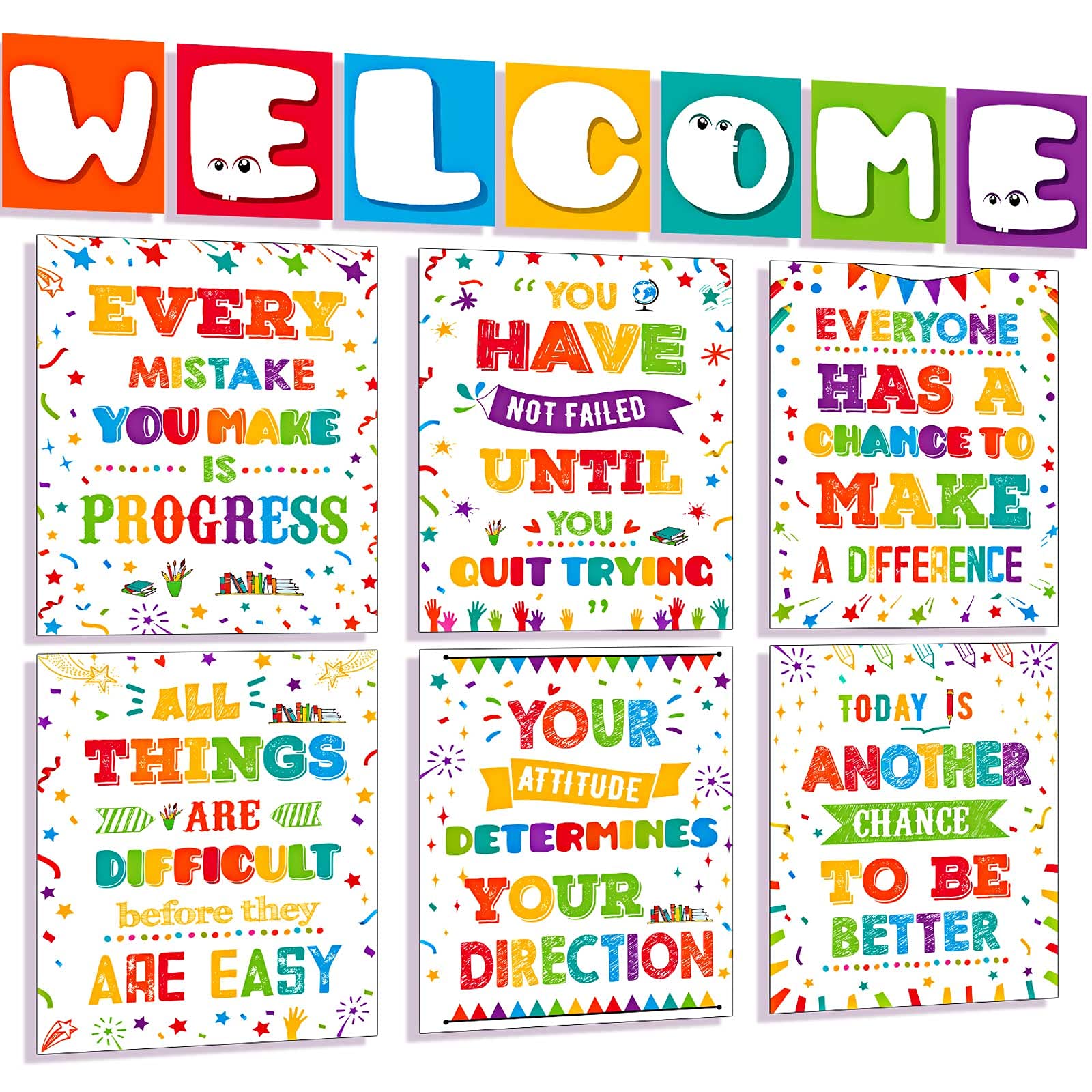 Buy Motivational Posters for Classroom Inspirational Quote Positive ...