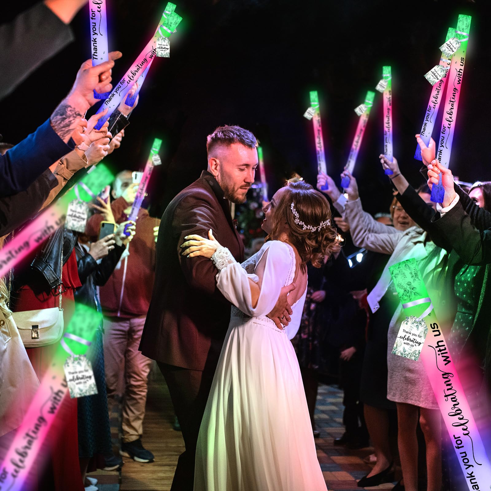 Snapklik.com : Tujoe 50 Pcs Wedding Glow Sticks Bulk Party Favors For ...