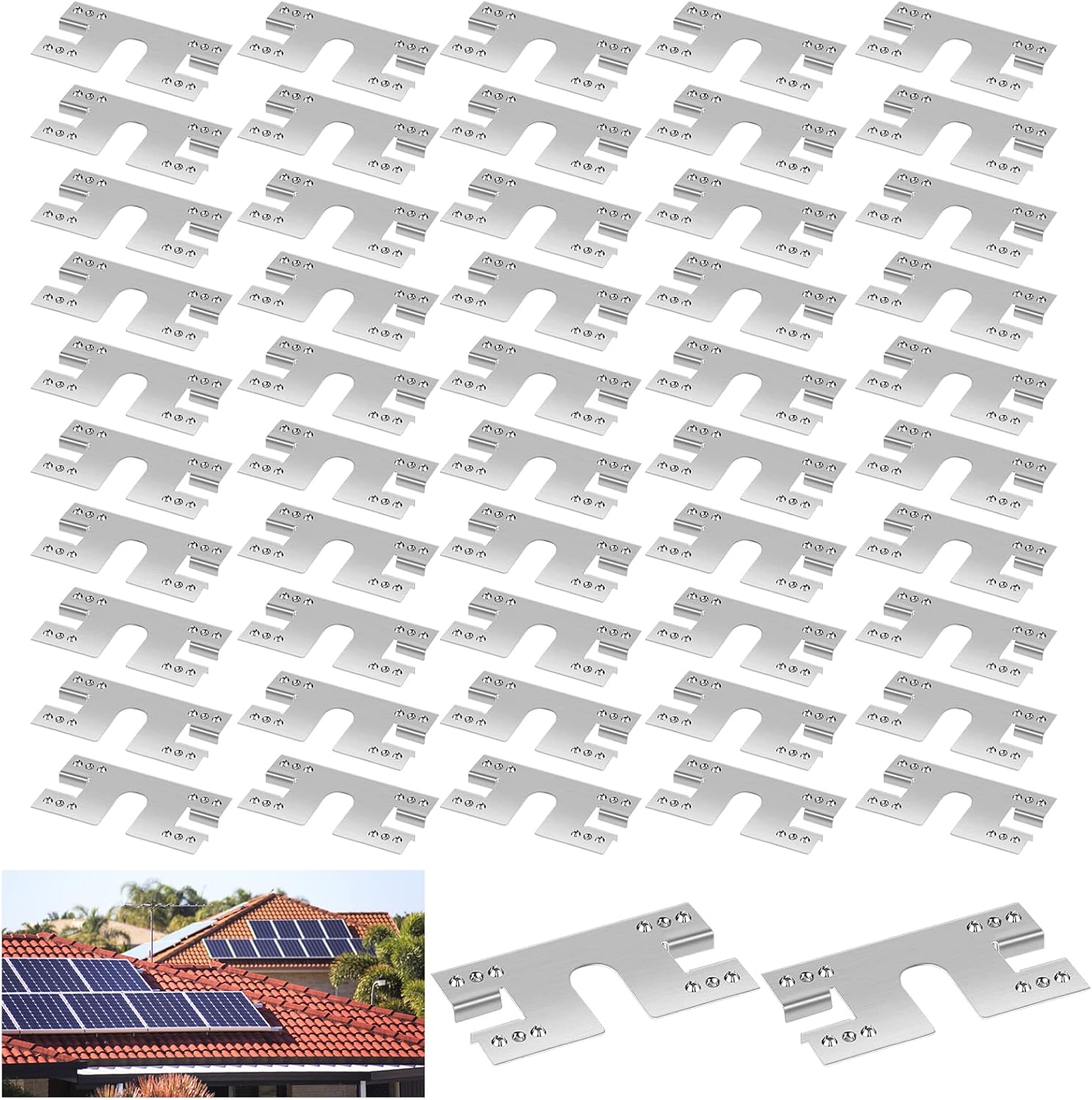 100 Solar Panel PV Grounding Terminals: Photovoltaic Solar Panel ...