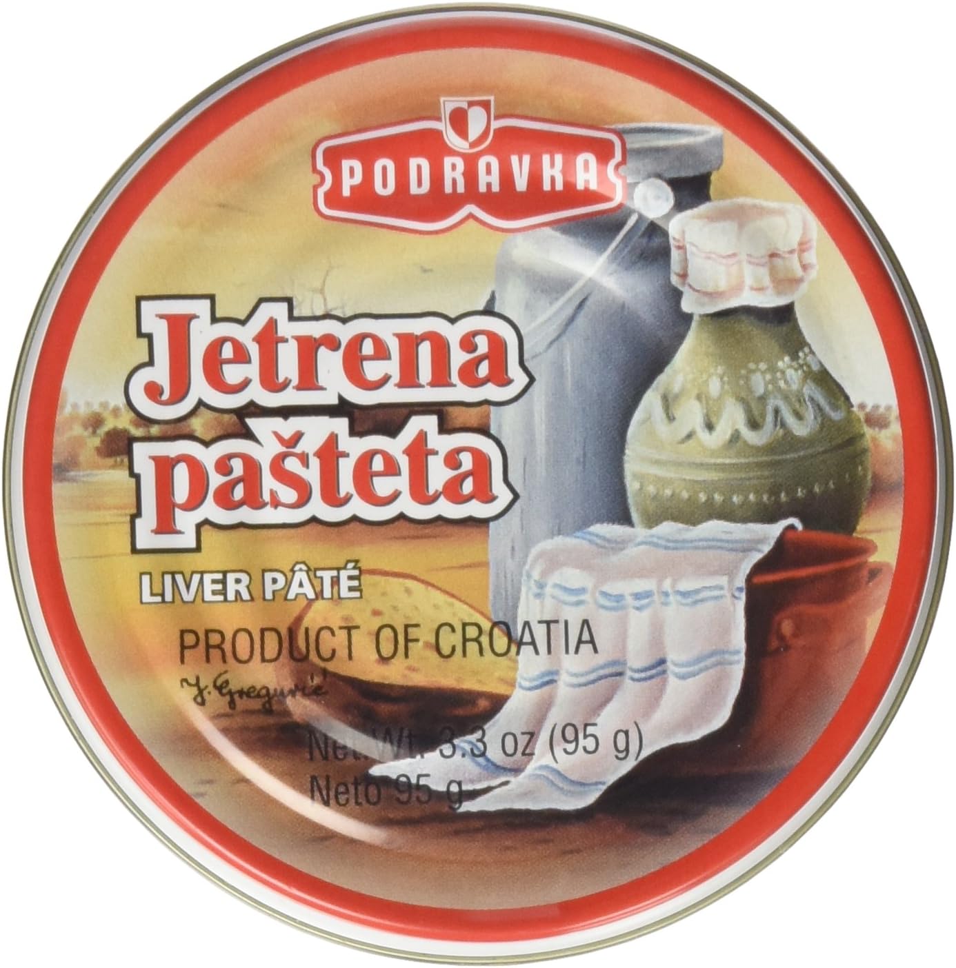 Amazon.com: Podravka Jetrena Pasteta 3.5 Oz Liver Pate (Pack of 2 ...