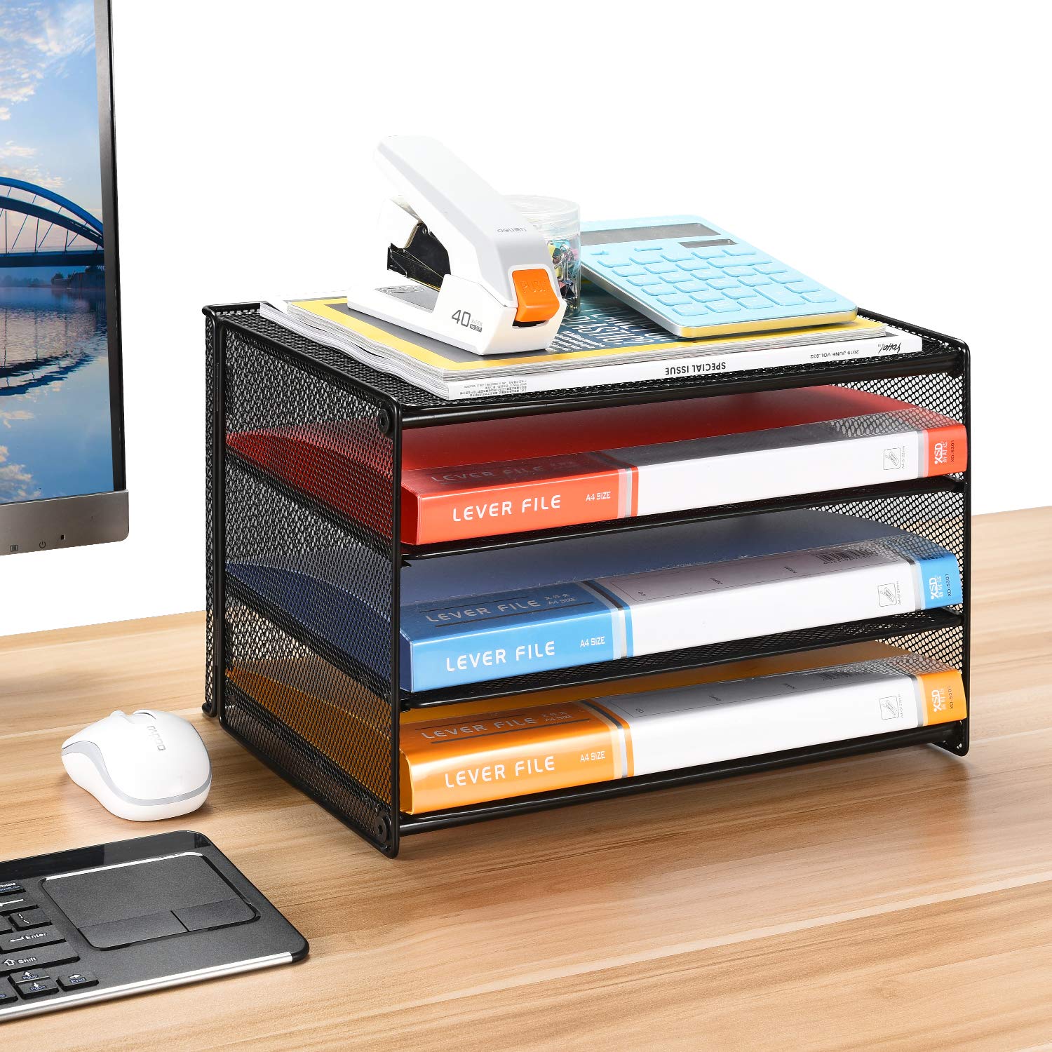Snapklik.com : Samstar 2 Pack Paper Letter Tray, 3-Tier Desk File ...