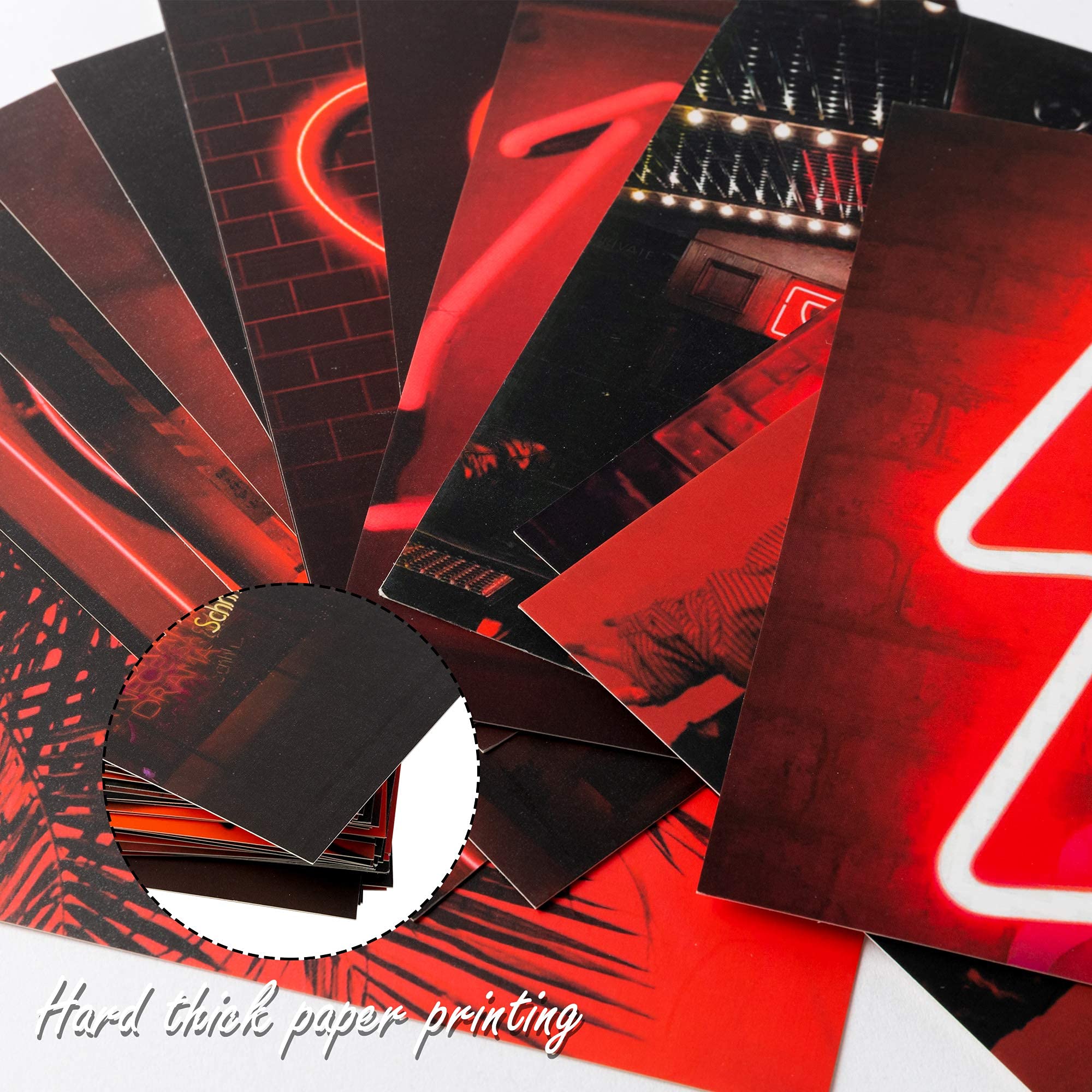 Yopyame 50PCS Red Neon Aesthetic Pictures Wall Collage Kit, Neon Red ...