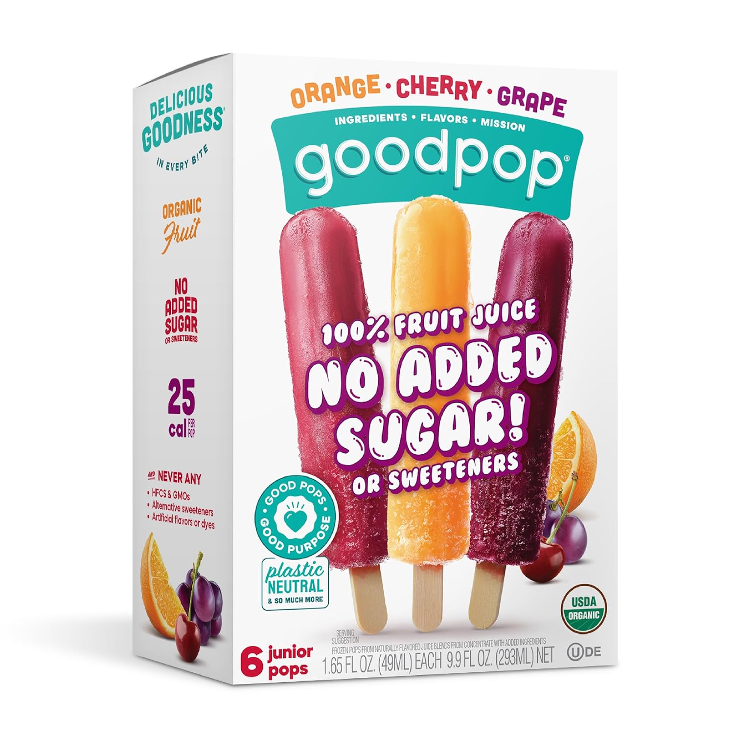 Amazon.com: GoodPop - Organic Assorted Freezer Pops - 100% Fruit Juice ...