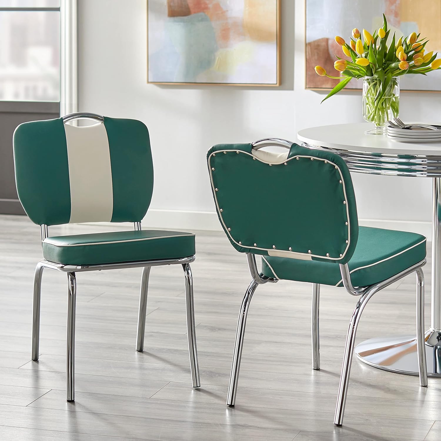 Amazon.com - Simple Living Raleigh Retro Dining Chairs (Set of 2) Dark ...