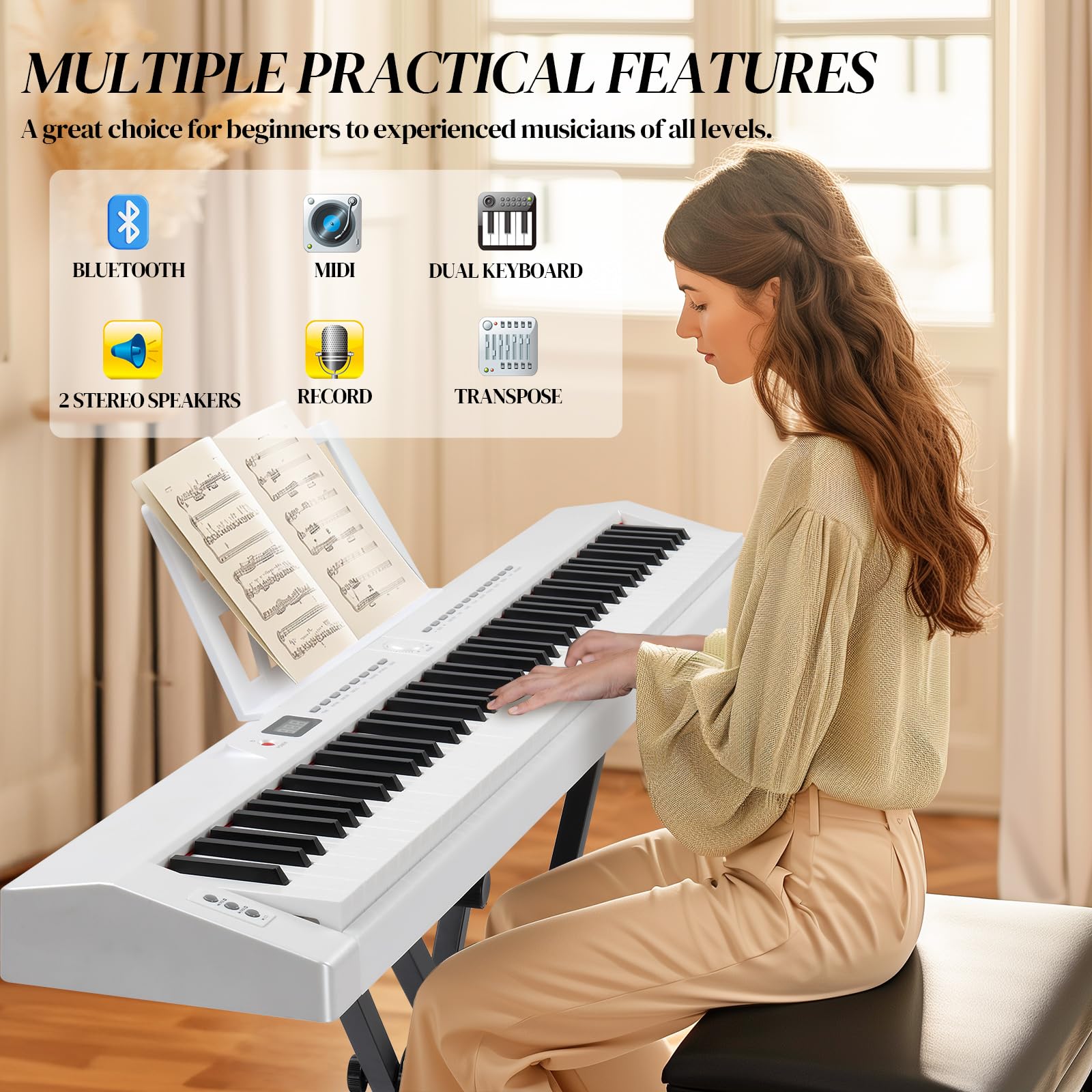 A Good Brand Ktaxon 88-Key Semi-Weighted Electric Piano Keyboard Kit ...