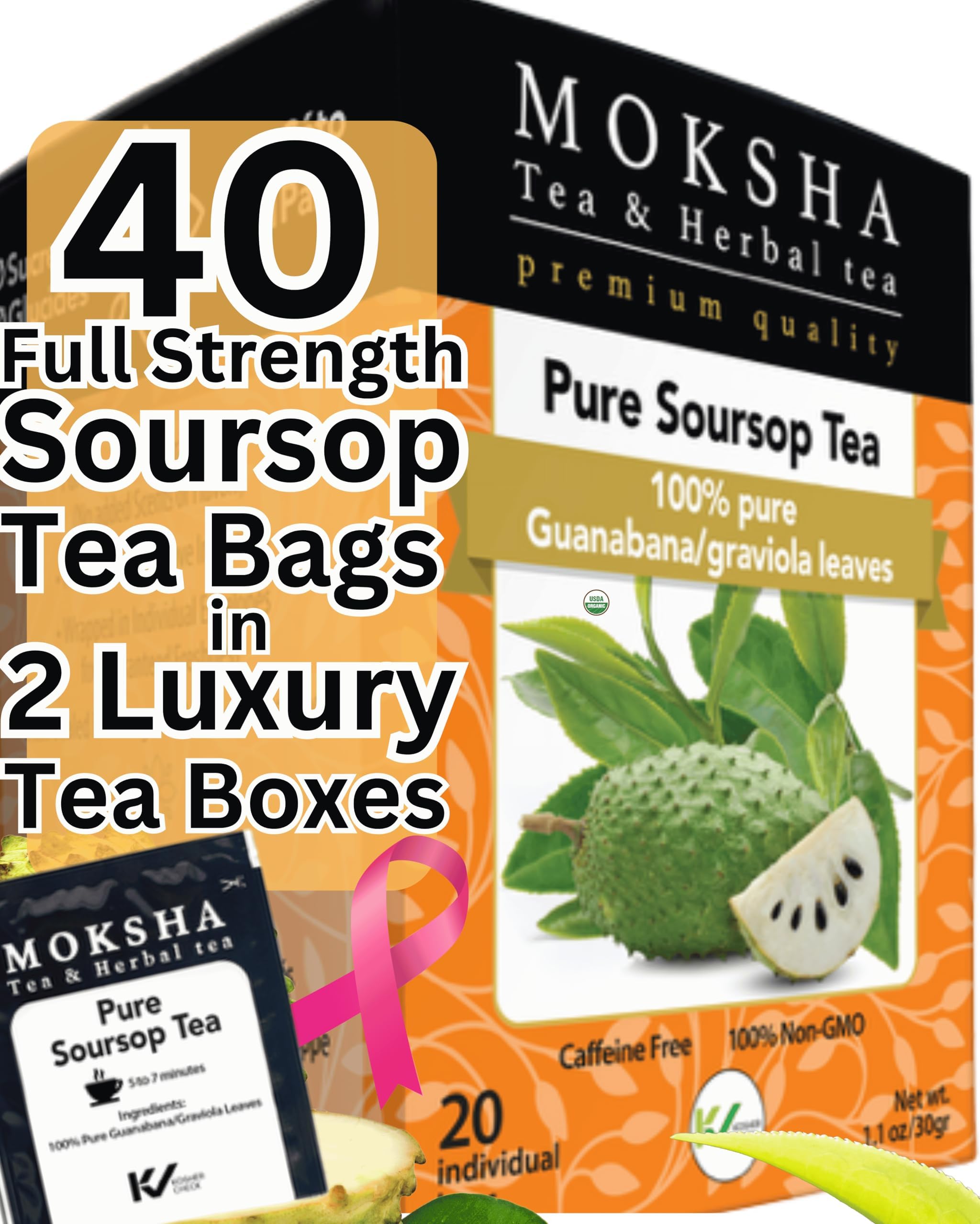 Amazon.com : Pure Soursop Tea made with Pure Graviola Leaf- Guanabana ...