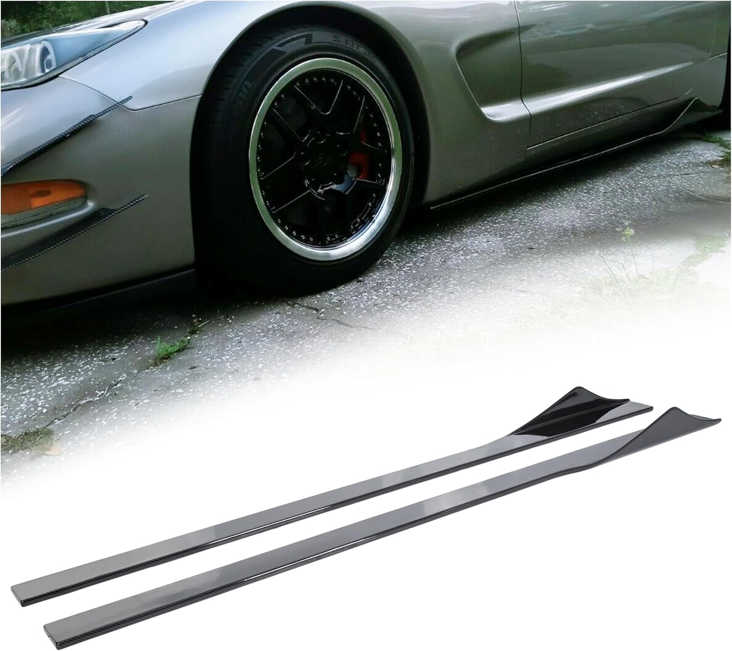 Amazon.com: HECASA Side Skirt Compatible with 1997-2004 Chevy C5 ...