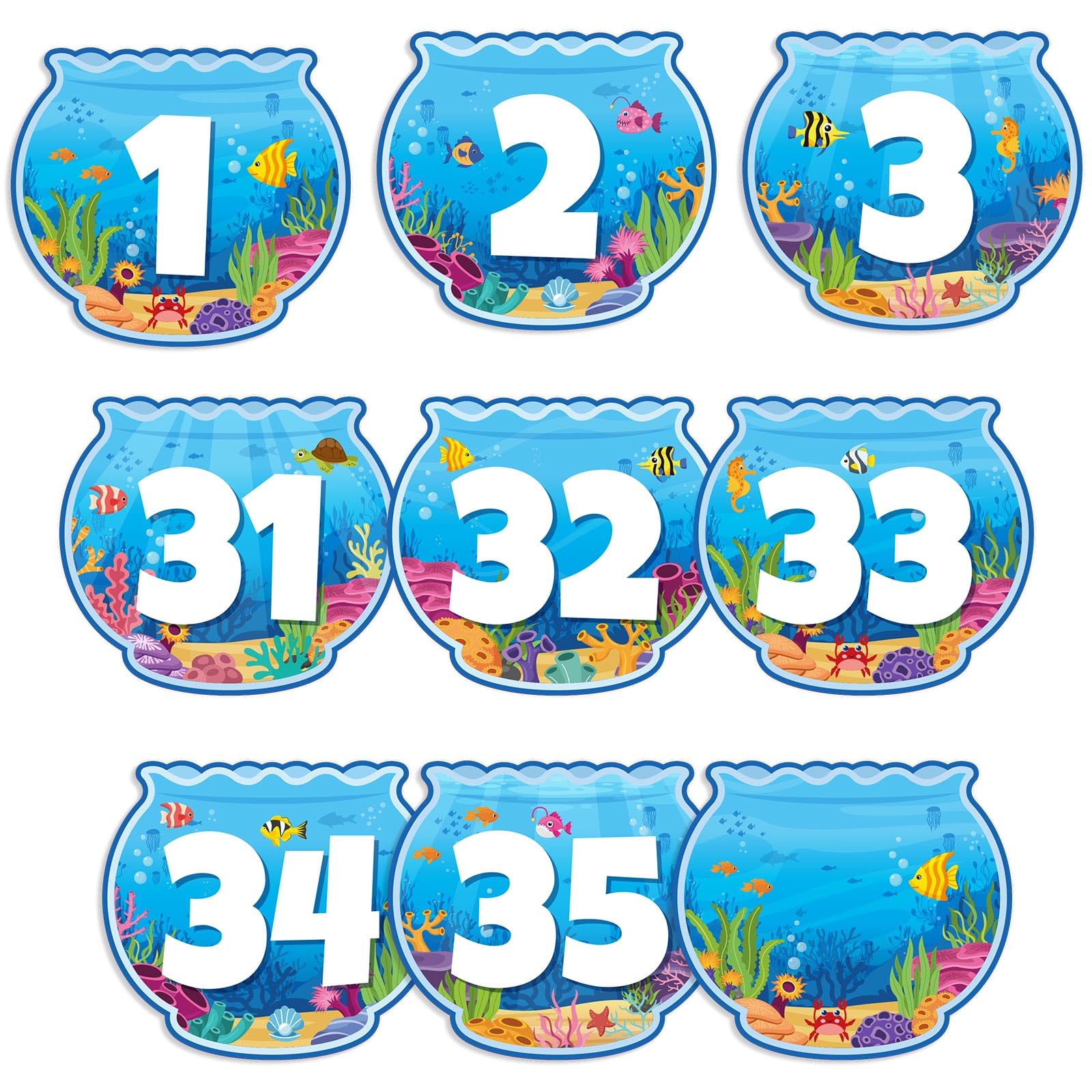 Snapklik.com : Lincia 40 Pcs Number Cutouts 1 To 35 Bulletin Board ...