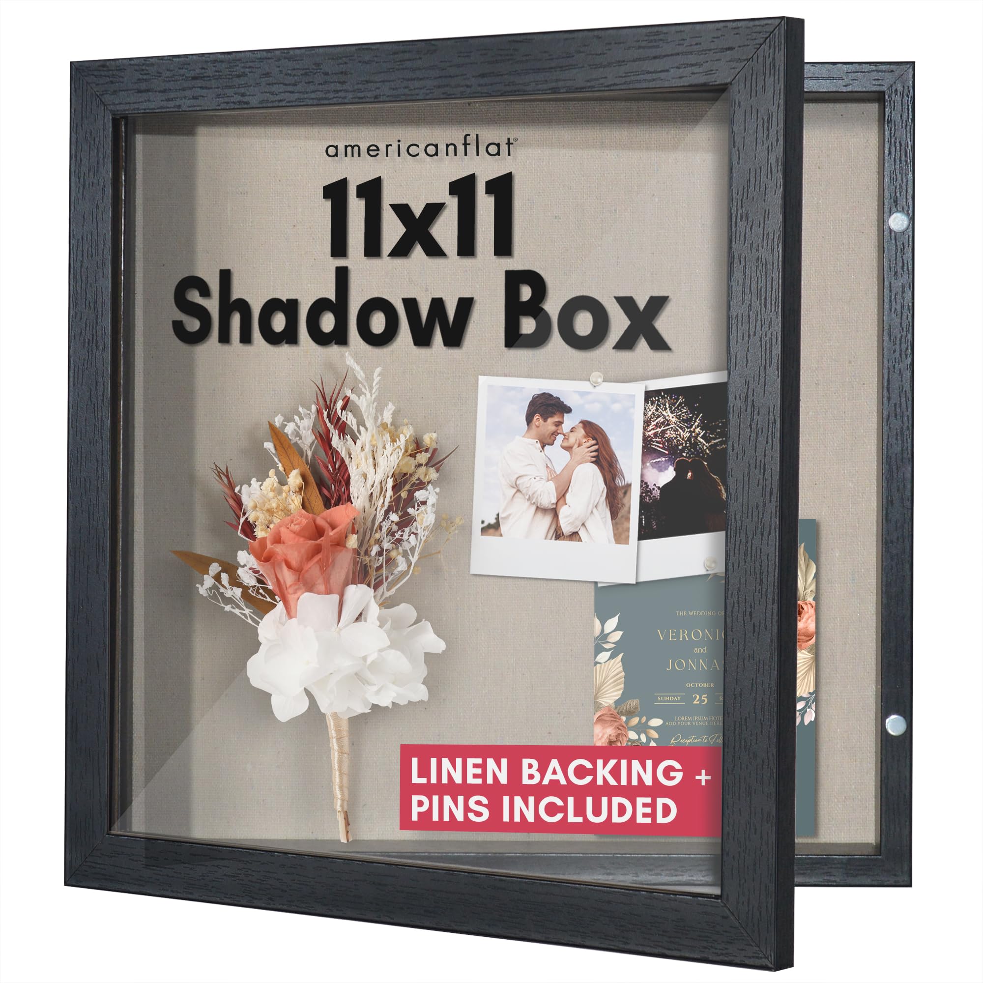 Snapklik.com : Americanflat Front Opening 11x11 Shadow Box Frame