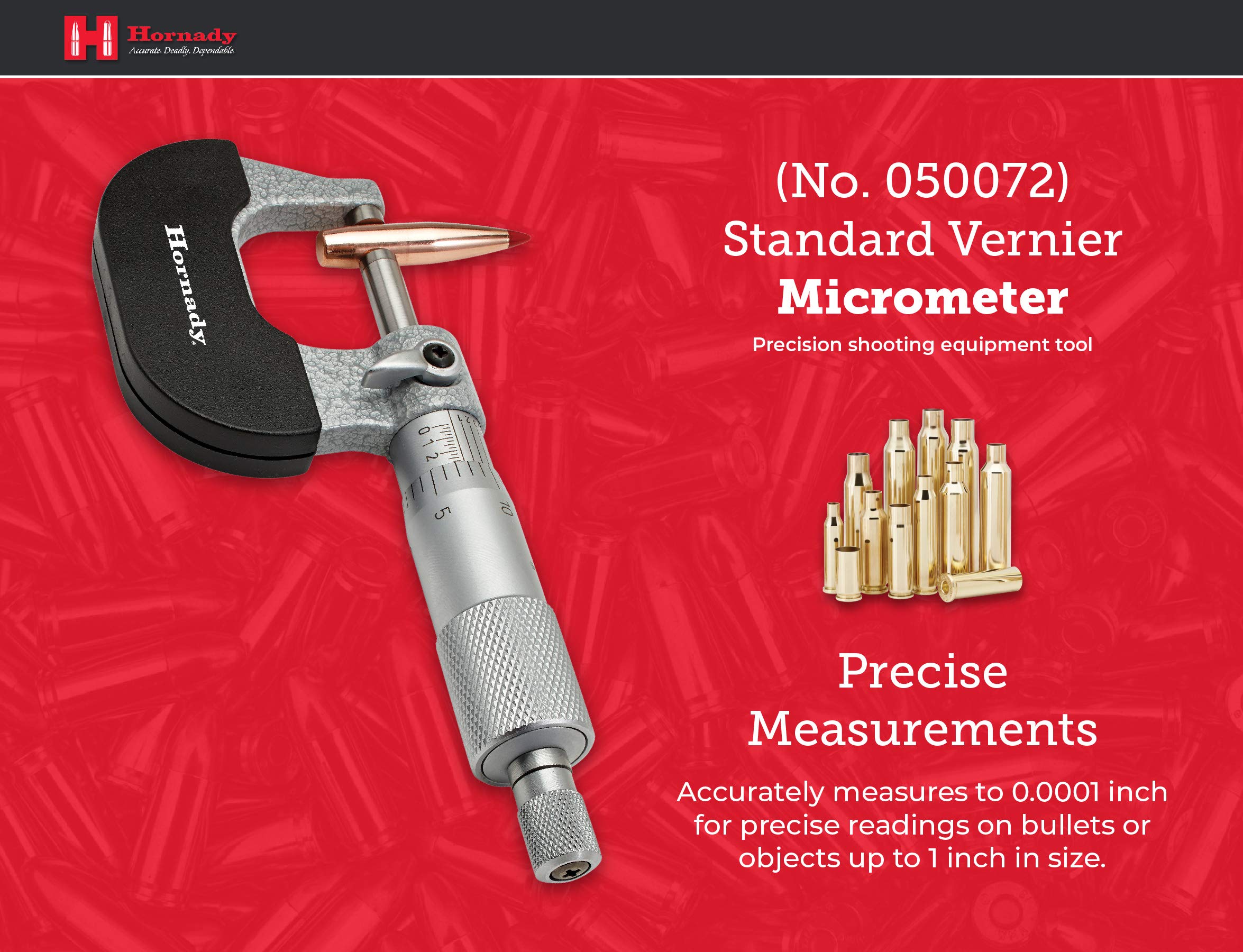 Snapklik.com : Hornady Vernier Micrometer 050072 - Reloading Equipment ...