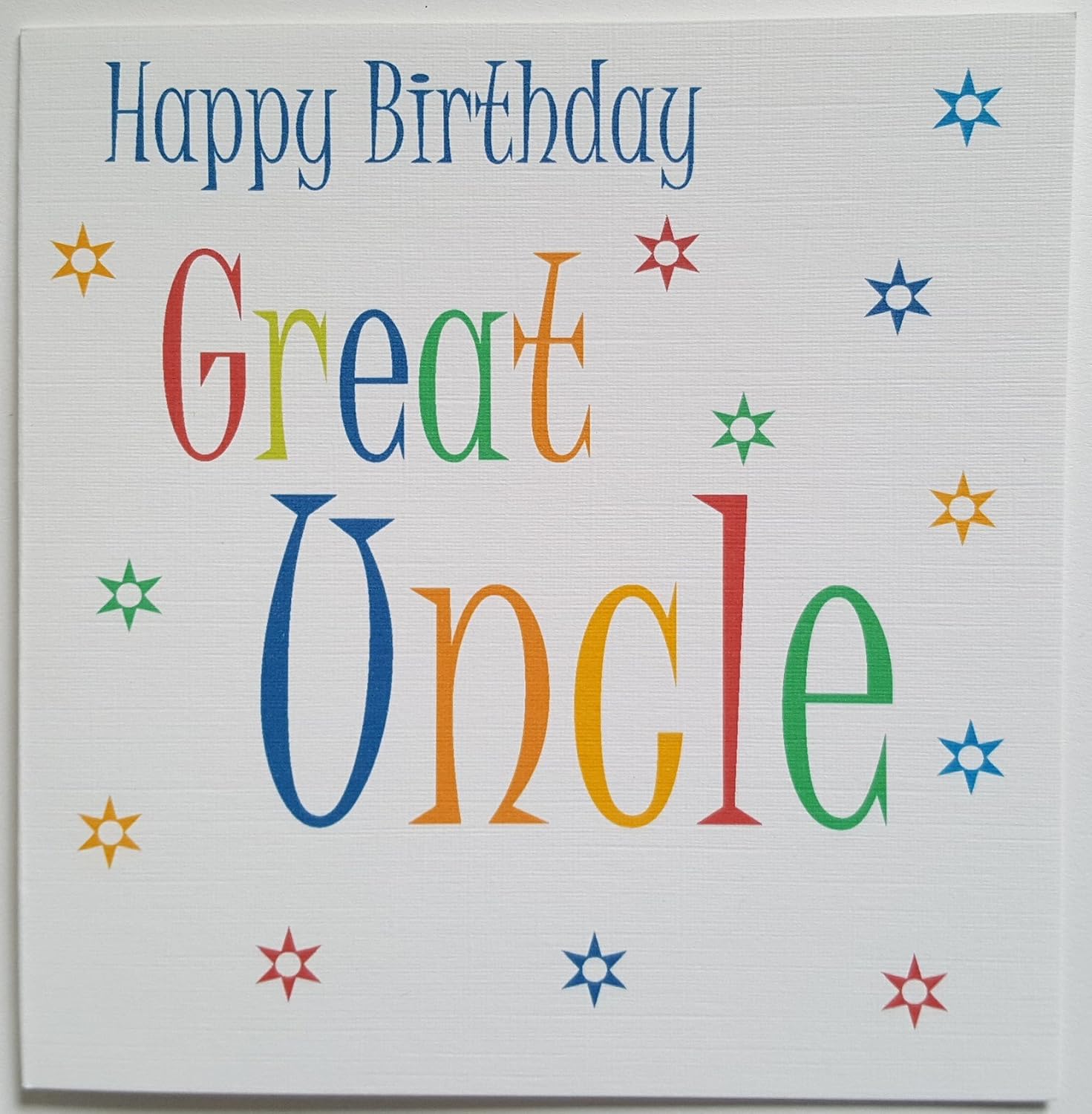 Happy Birthday Card - Great Uncle - Handmade : Amazon.co.uk: Stationery ...