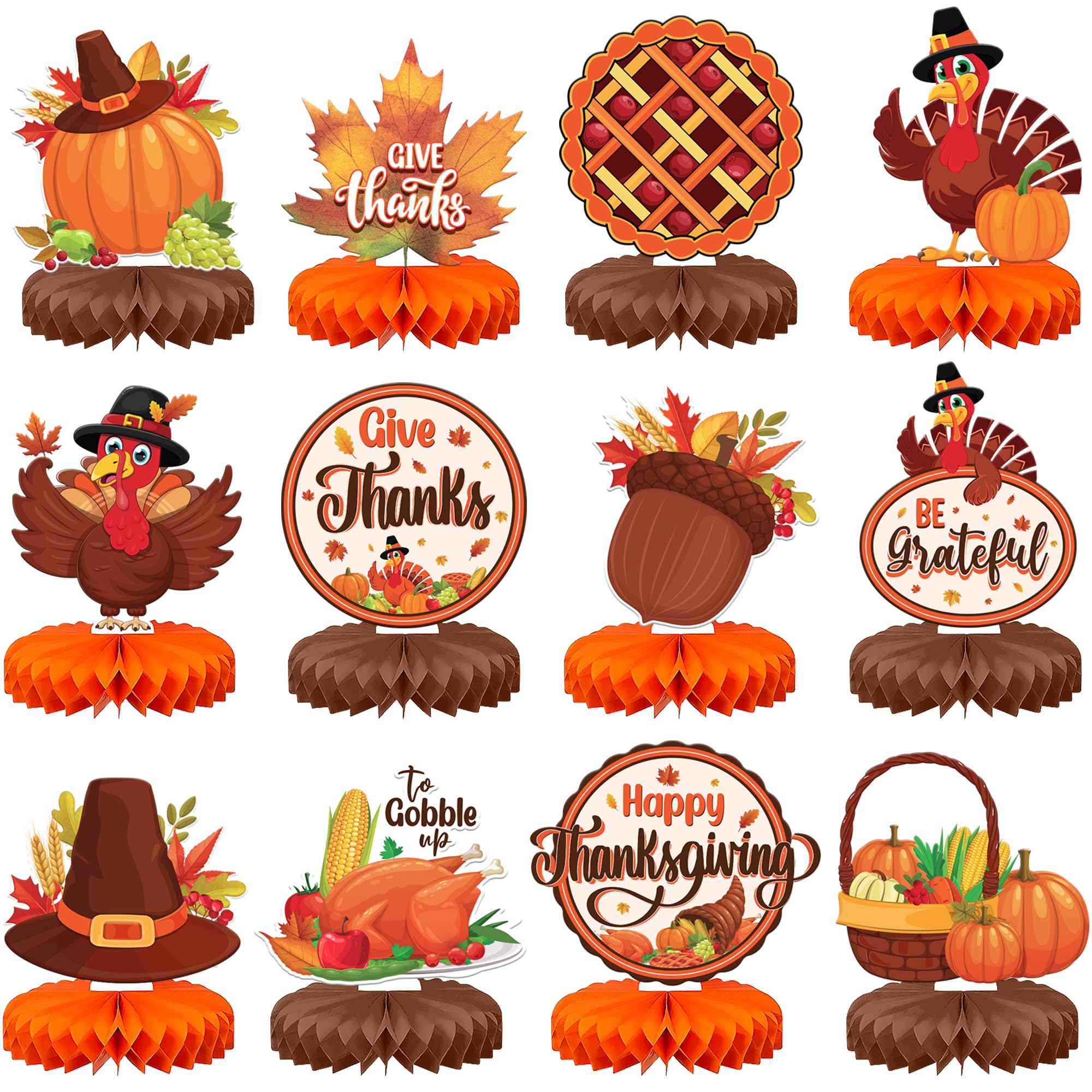 Snapklik.com : Happy Thanksgiving Centerpieces For Tables Pack Of 12 ...